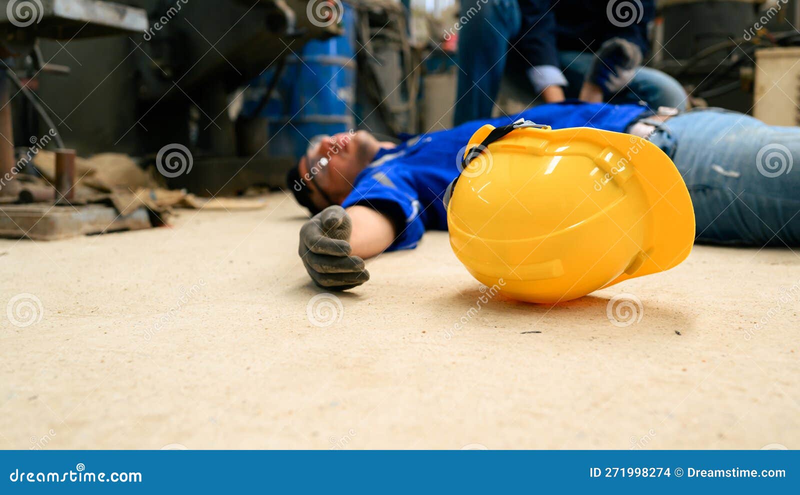 Engineer Worker with Accident at Factory Stock Photo - Image of caution ...