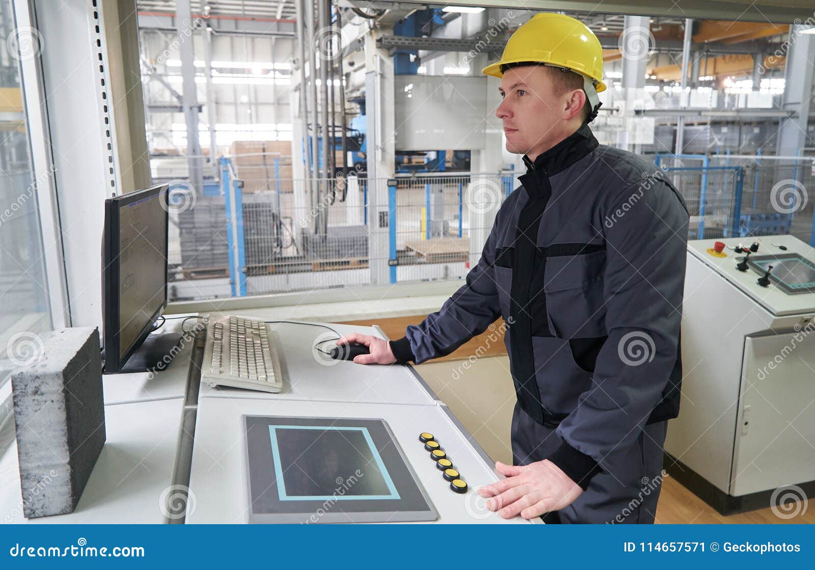 Engineer Worker at Control Room Stock Image - Image of panel, adult ...