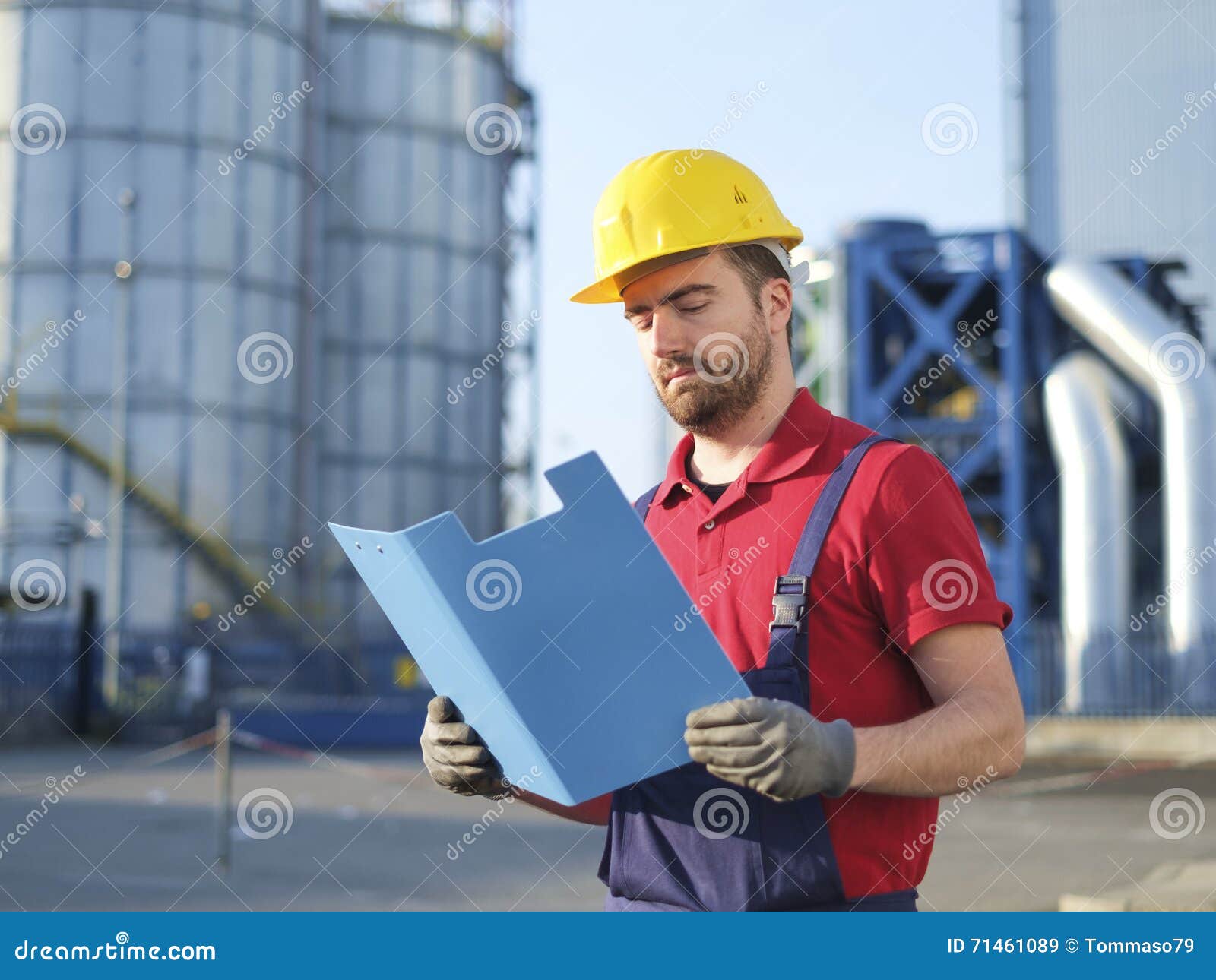 Engineer Worker with Helmet Stock Image - Image of manager, examining ...
