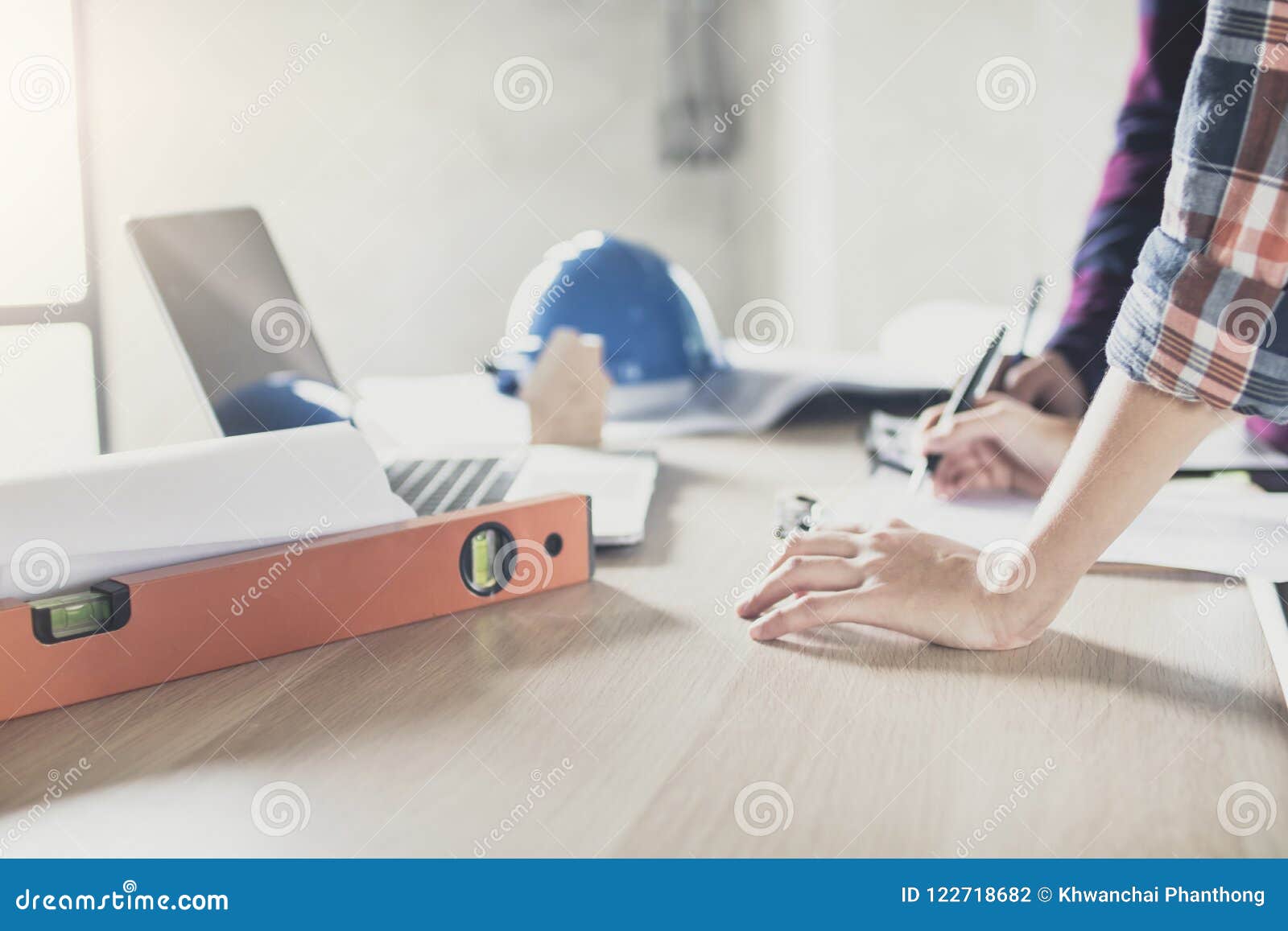 Engineer and Worker Planning for Construction Building and Renovate in ...