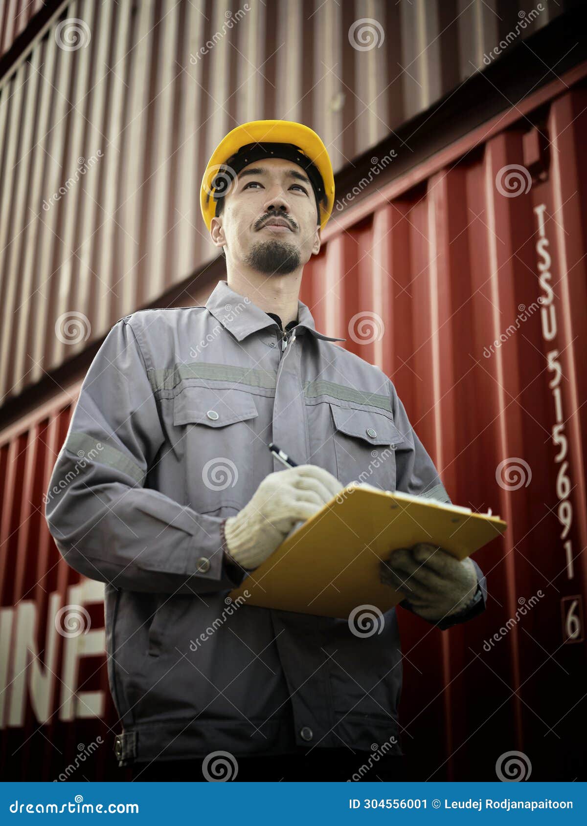 Engineer or Worker is Writing and Check on Checklist Document Stock ...