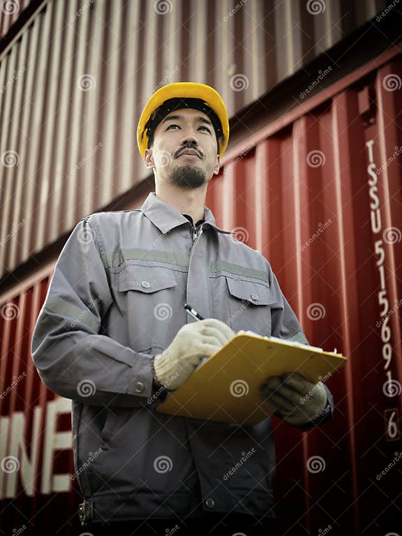 Engineer or Worker is Writing and Check on Checklist Document Stock ...