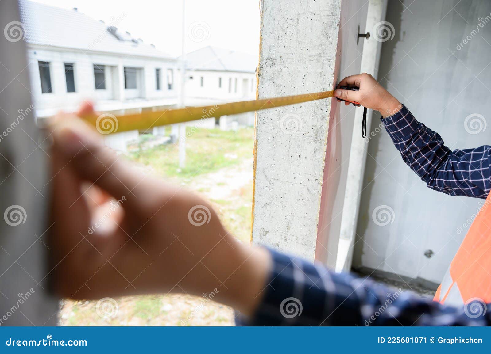 Engineer Working Alone at Construction Site Stock Image - Image of ...