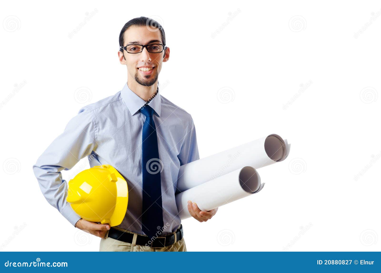 Engineer Working with Drawings Stock Image - Image of drawing, office ...