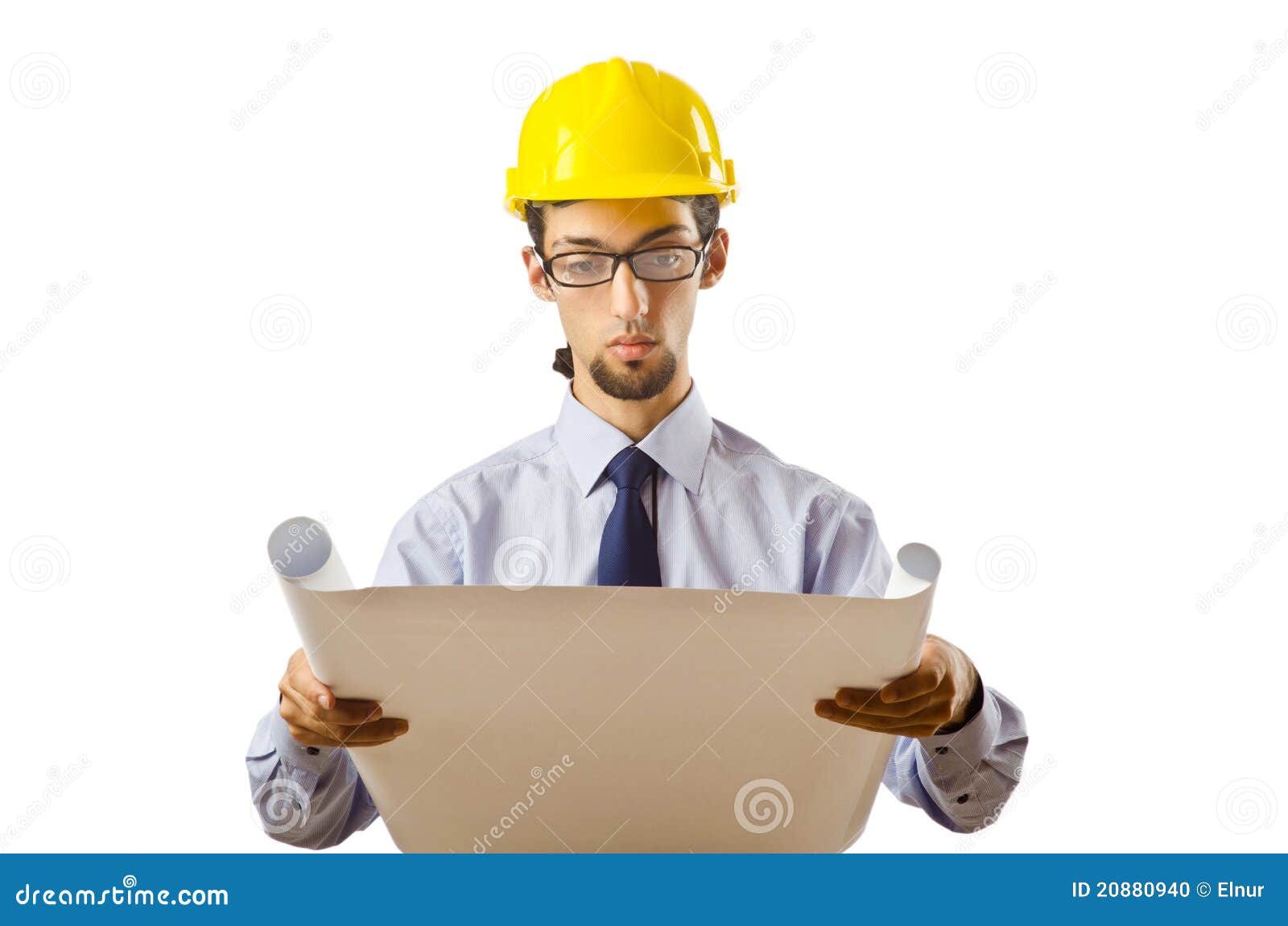 Engineer Working with Drawings Stock Photo - Image of businessman ...
