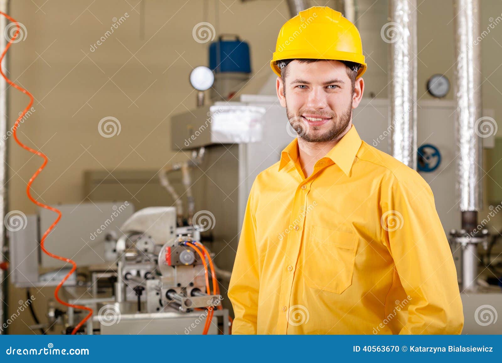 Engineer Working in Factory Stock Photo - Image of logistician ...
