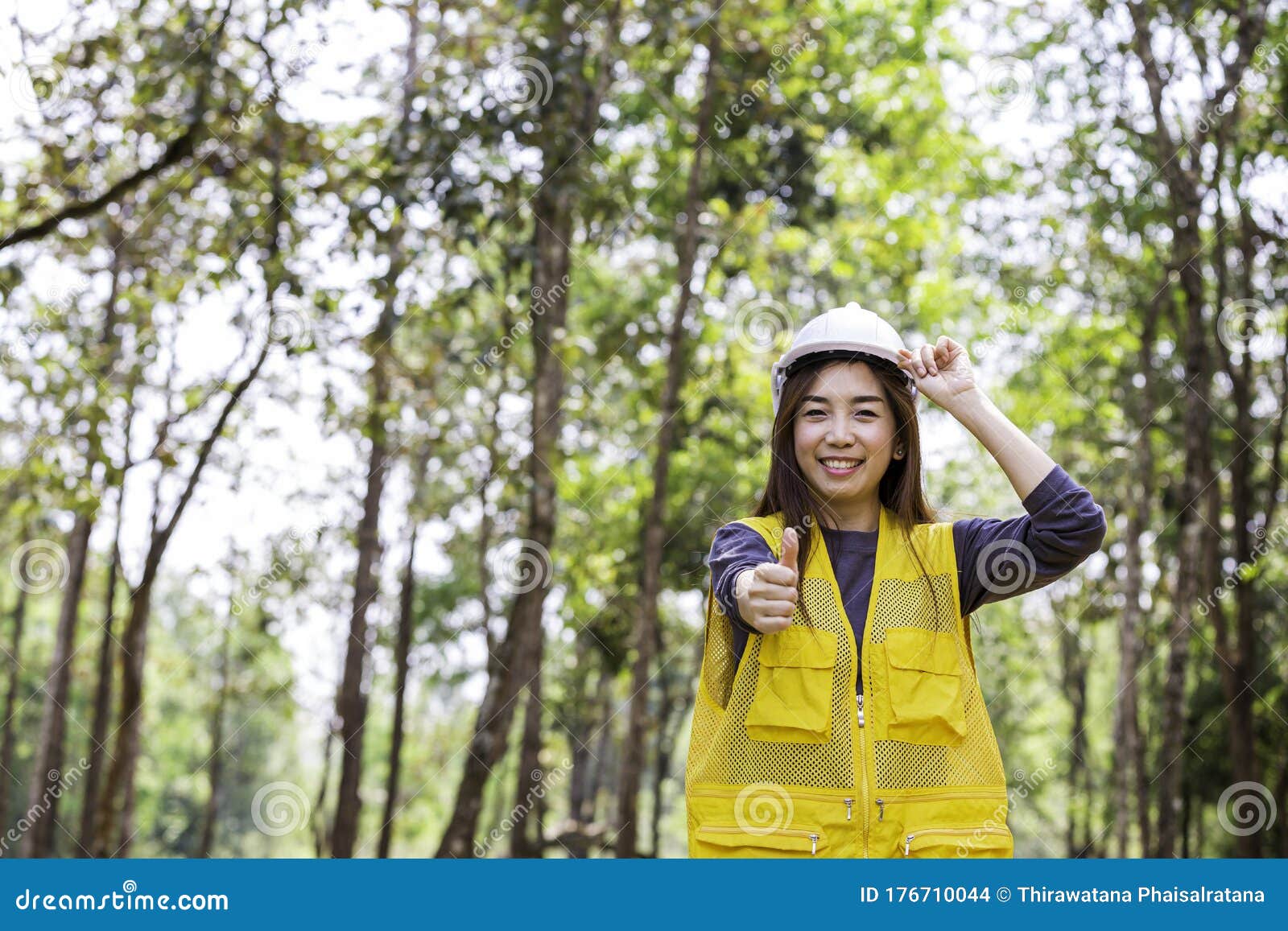 An Engineer Working in the Forest. Forest Worker Supervisors are ...
