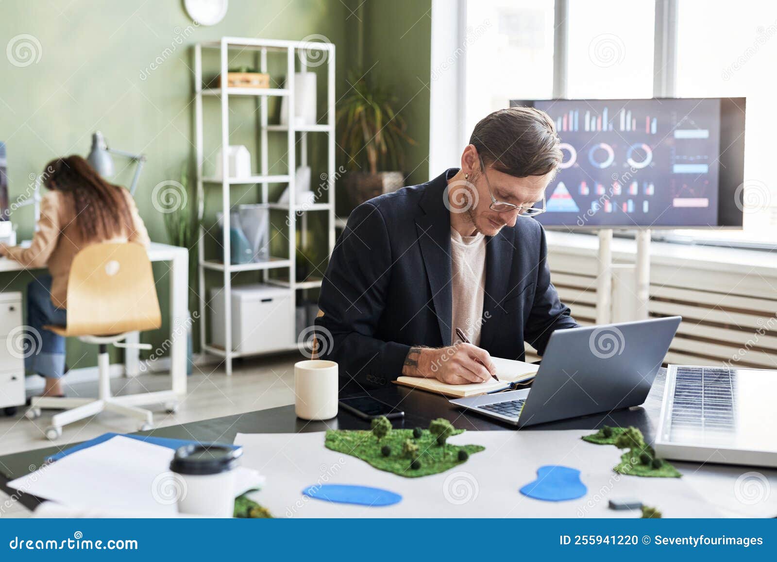 Engineer Working at His Workplace at Office Stock Photo - Image of ...