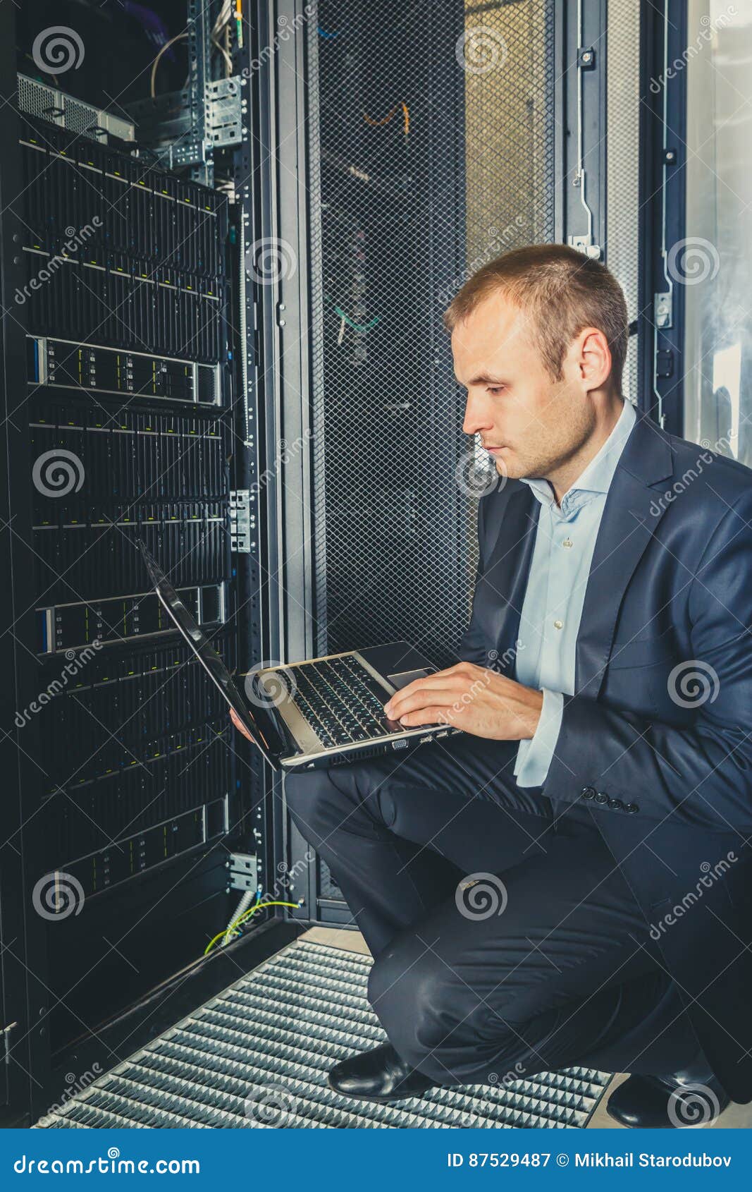 It Engineer Working on a Laptop Stock Image - Image of maintenance ...