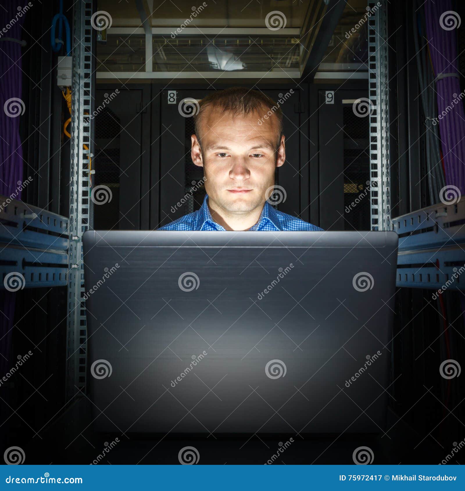 It Engineer Working on a Laptop Stock Image - Image of repairing, male ...