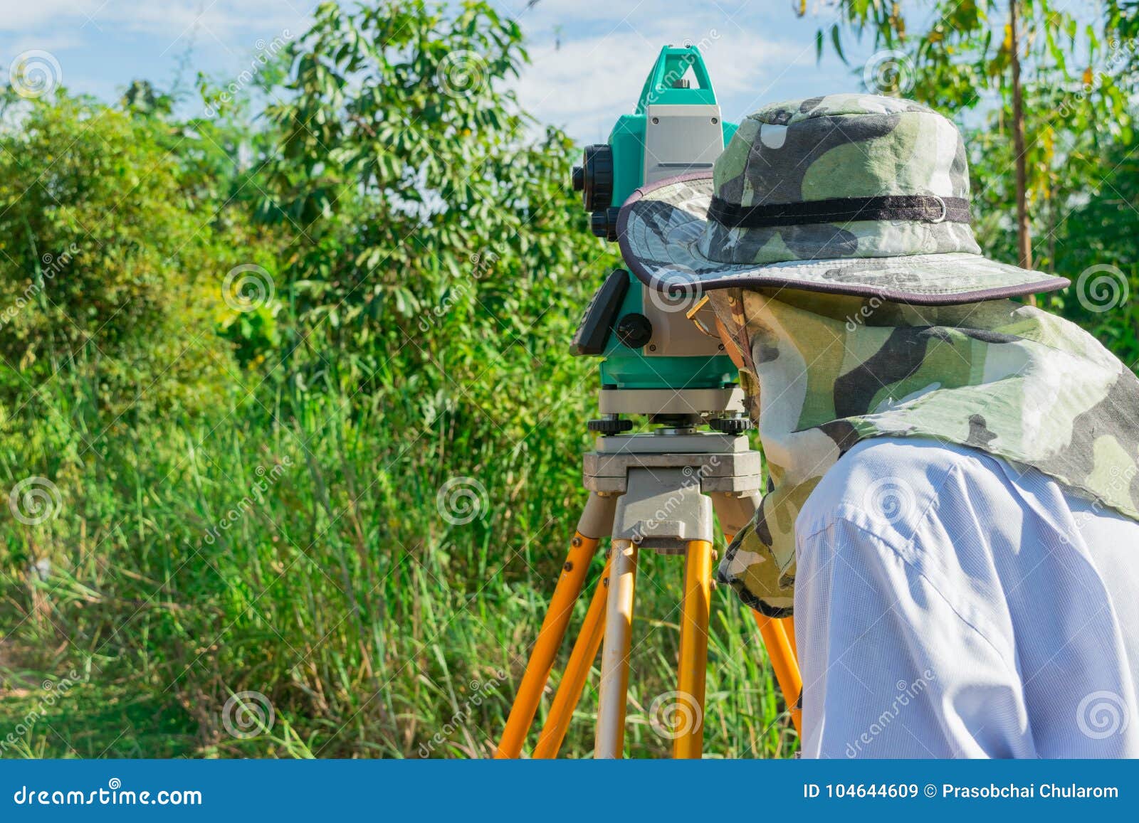 Engineer is Working with Level-measuring Instrument Stock Image - Image ...