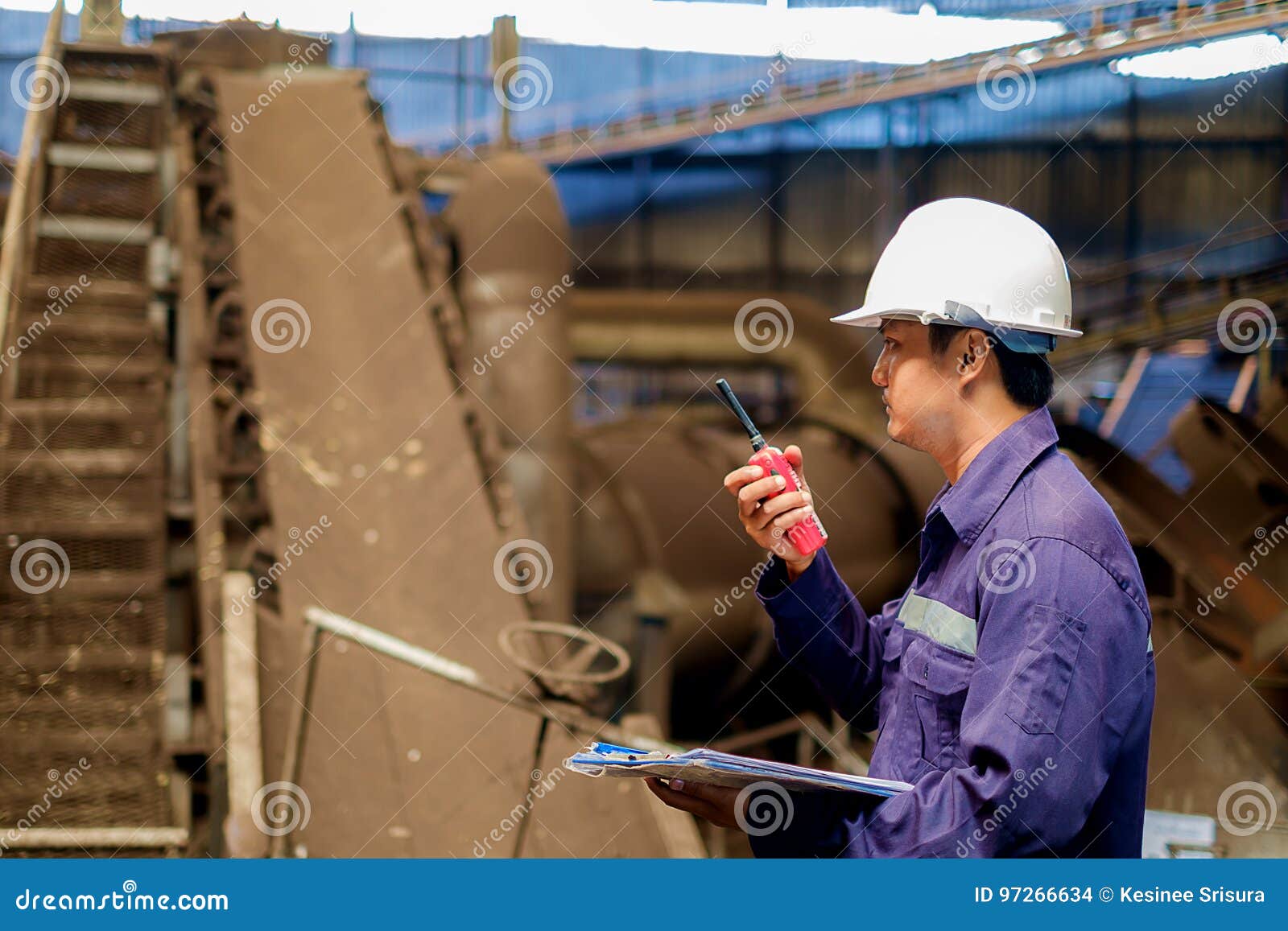 Engineer Working in the Production Line Process Plant Stock Photo ...