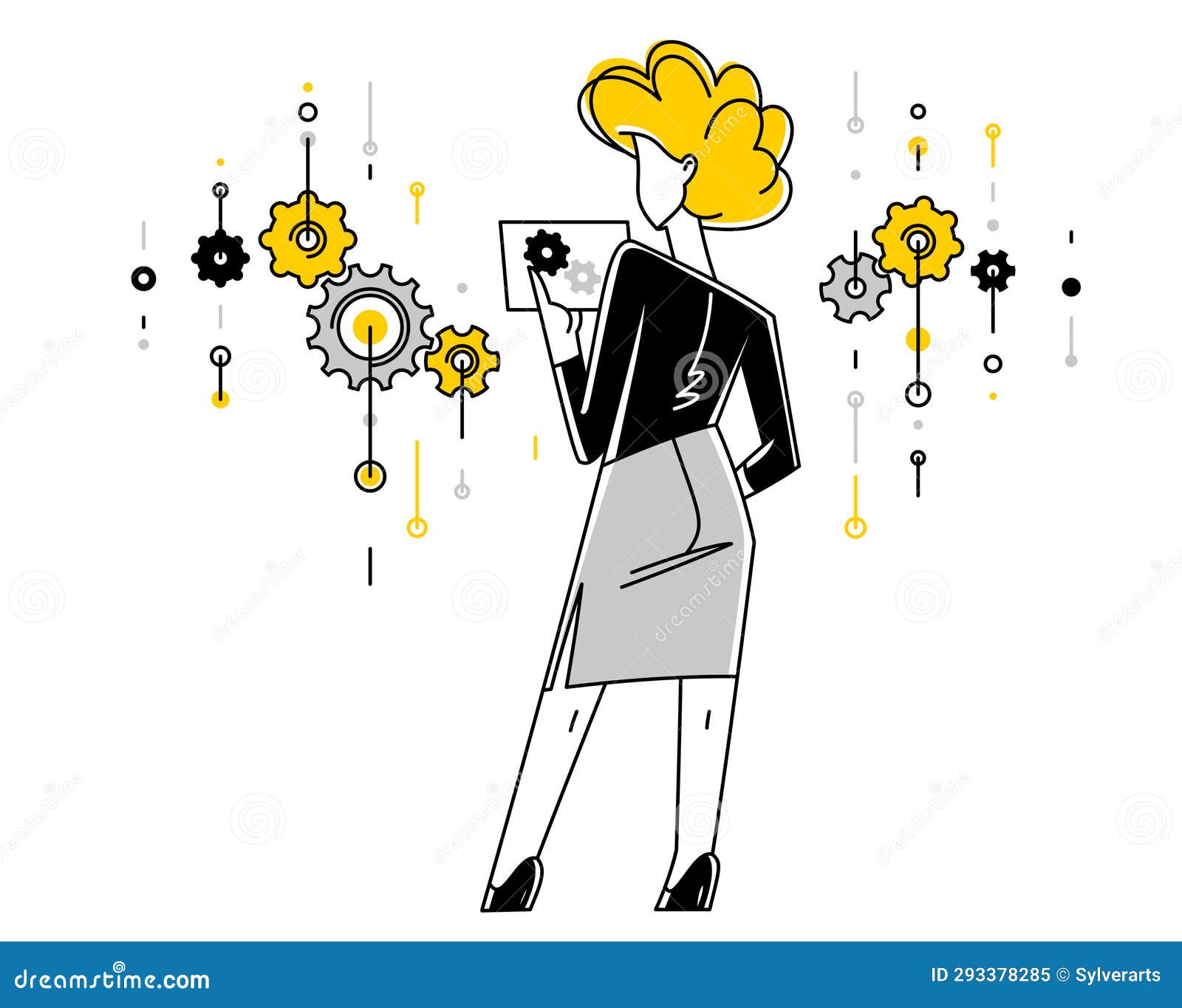 Engineer Working on a Project, Mechanic Specialist Doing His Job on ...