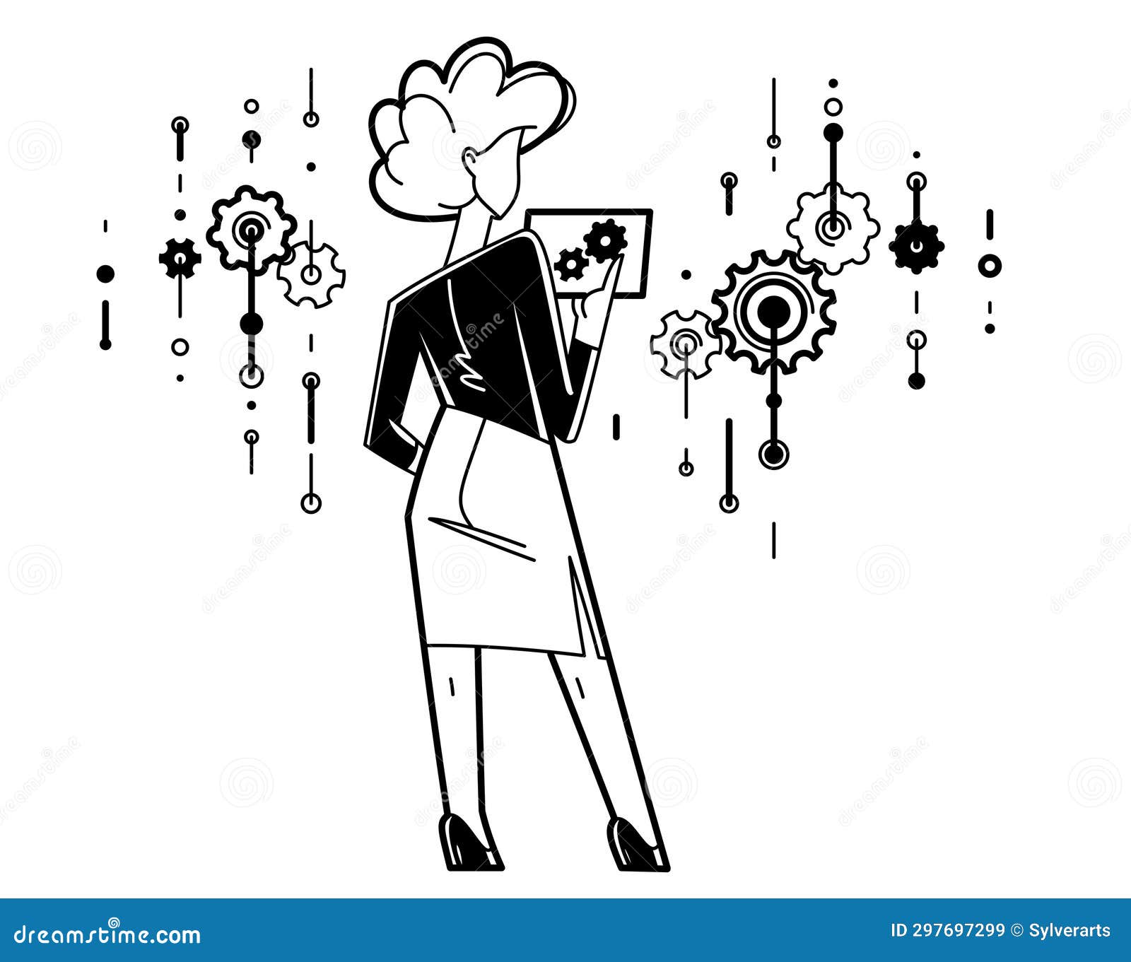 Engineer Working on a Project, Mechanic Specialist Doing His Job on ...