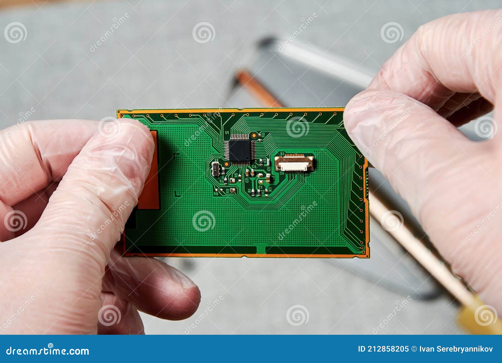 An Engineer Working on Repairing a Microchip in a Tech Laboratory Stock ...