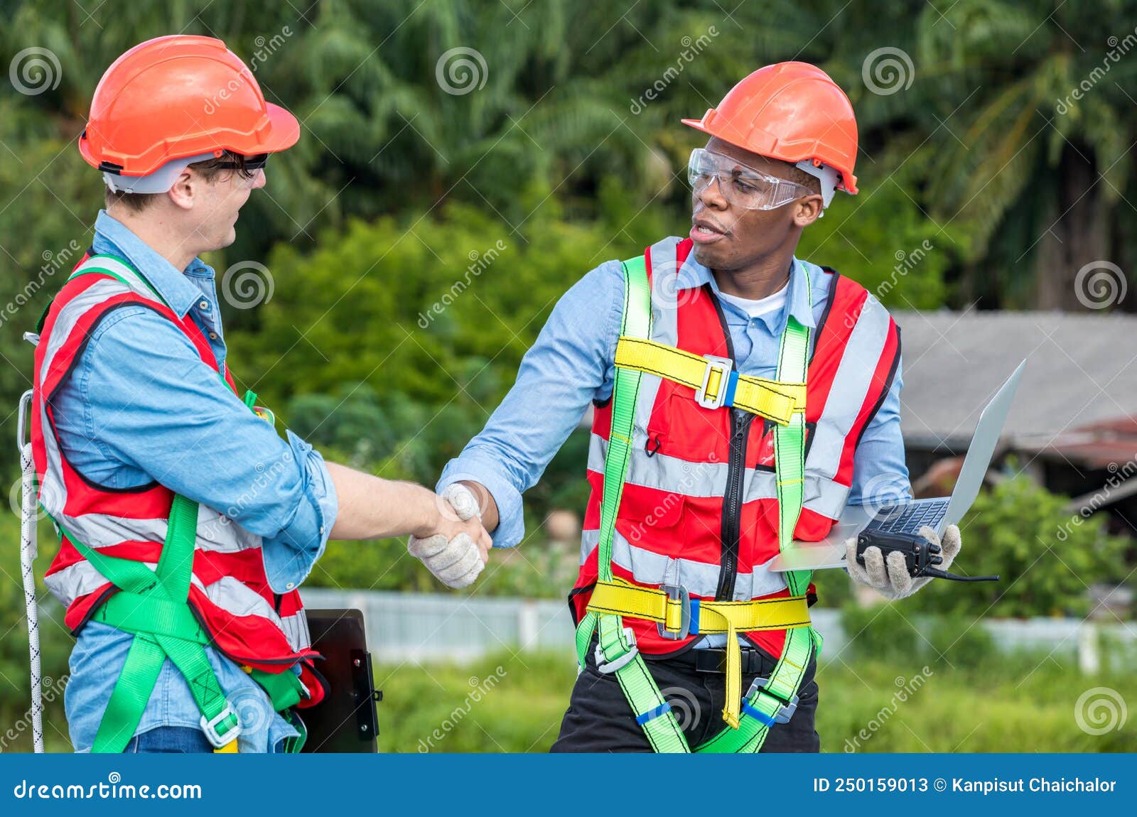Engineer Working Setup Solar Panel at the Roof Top. Engineer or Worker ...