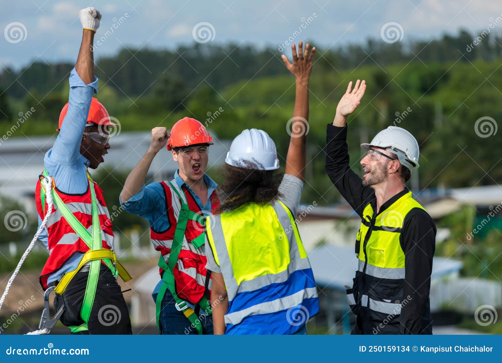 Engineer Working Setup Solar Panel at the Roof Top. Engineer or Worker ...