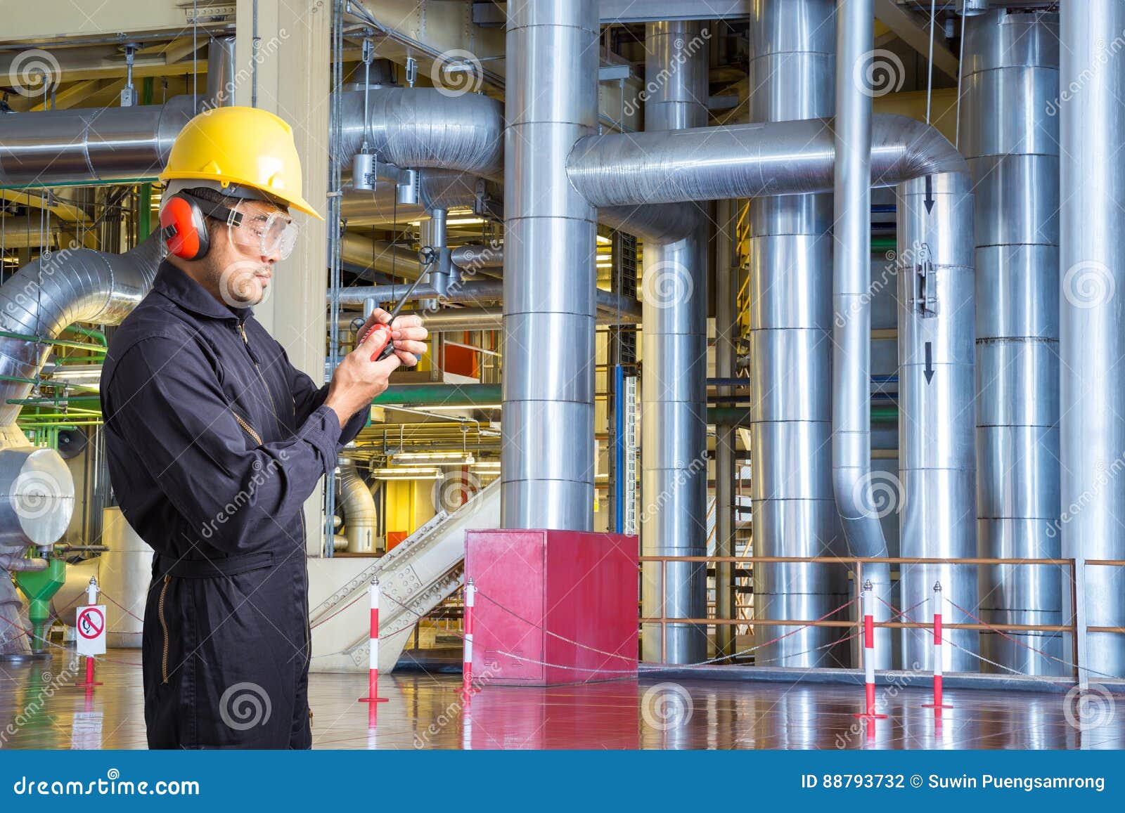 Engineer Working in a Thermal Power Plant Stock Photo - Image of ...
