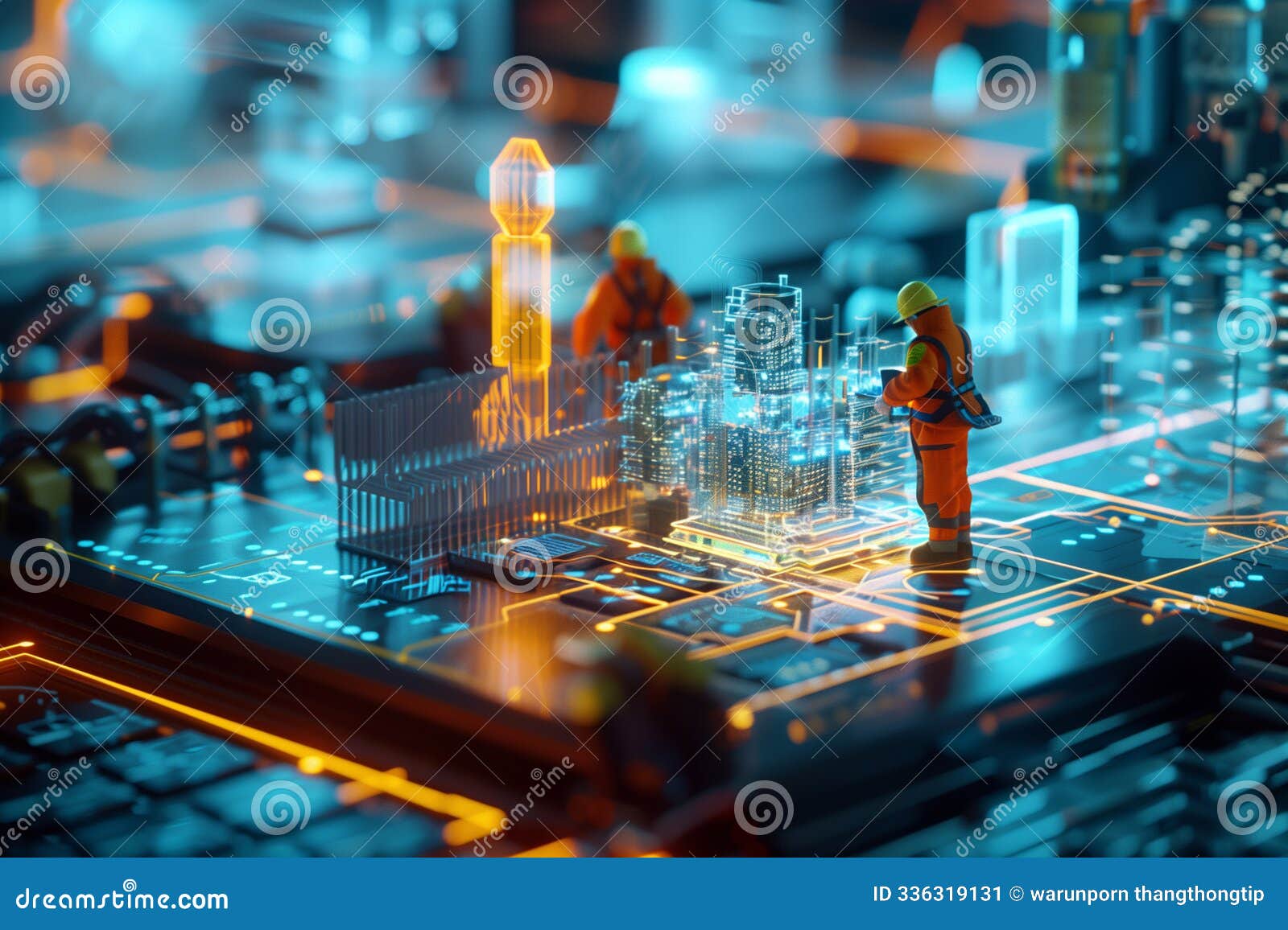 Engineer Working on Visualization of Urban Planning Architecture ...