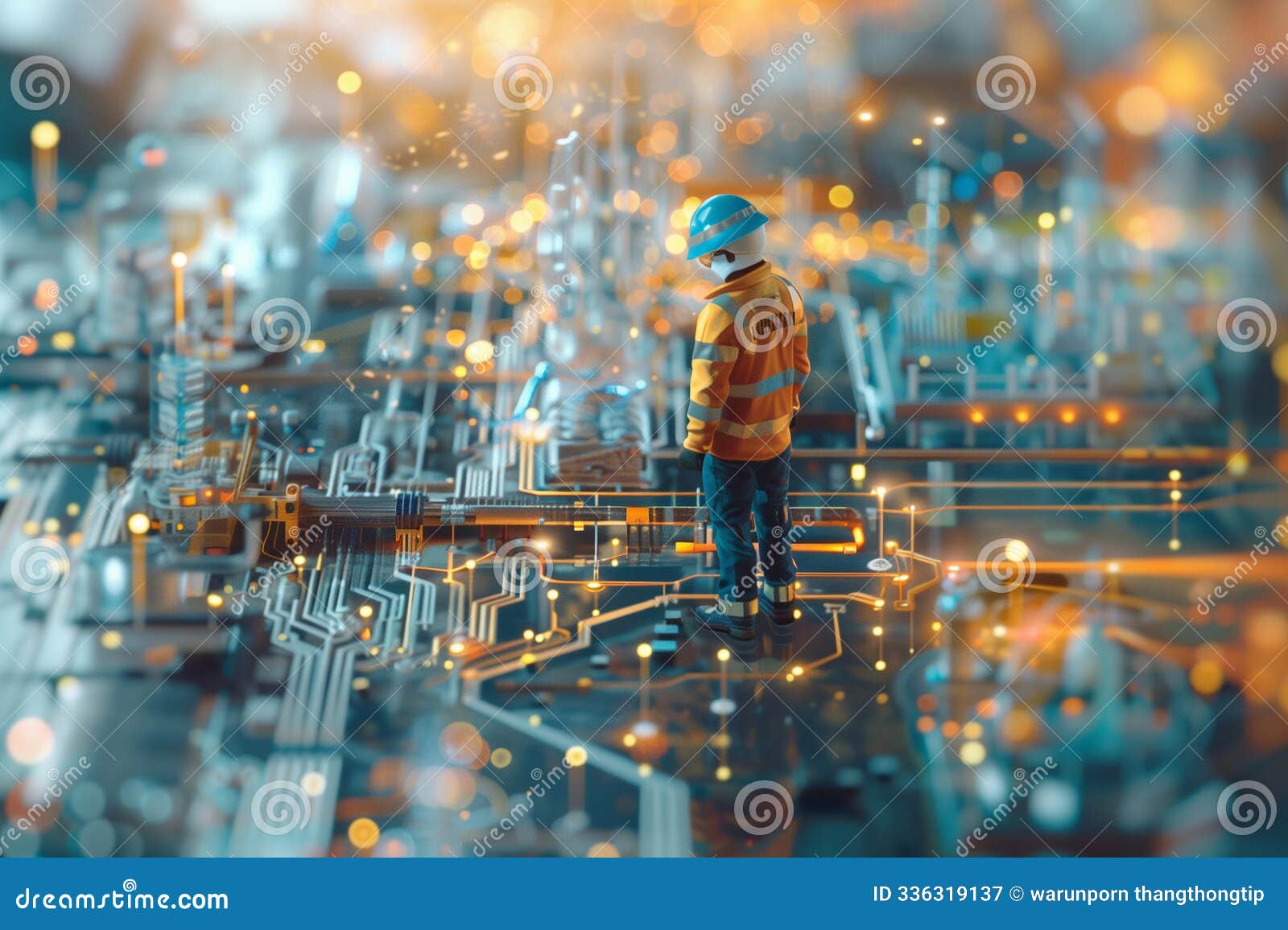 Engineer Working on Visualization of Urban Planning Architecture ...