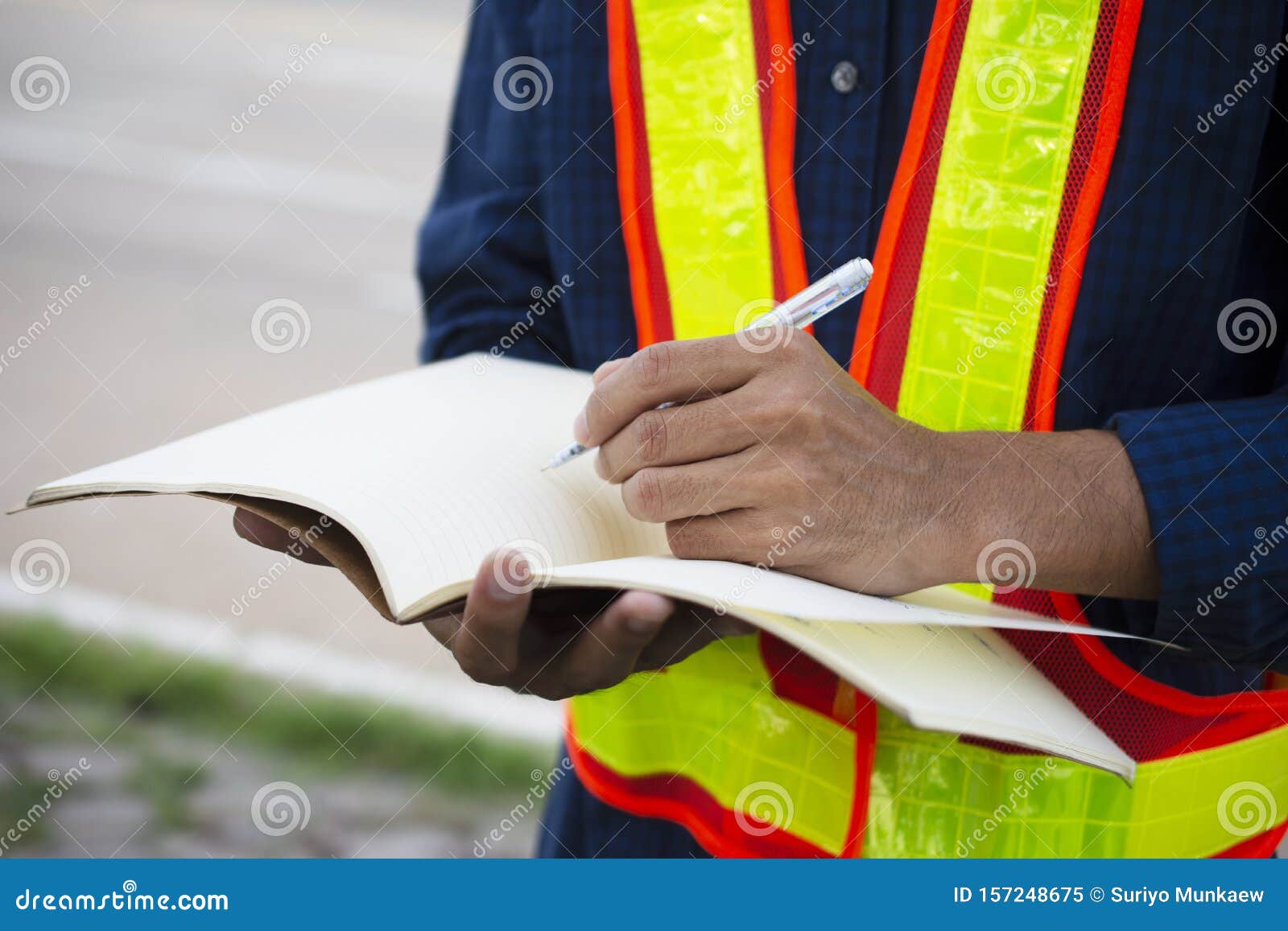 Engineer Write Take Note On Book For Planing Work Royalty-Free Stock ...