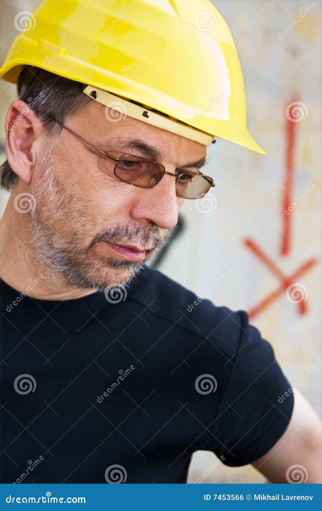 Engineer in a Yellow Hard Hat Stock Photo - Image of professional ...