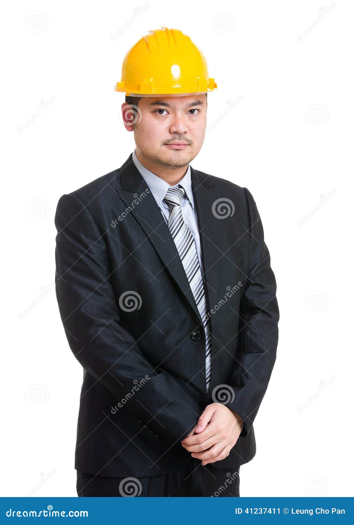 Engineer with Yellow Helmet Stock Image - Image of middle, industrial ...