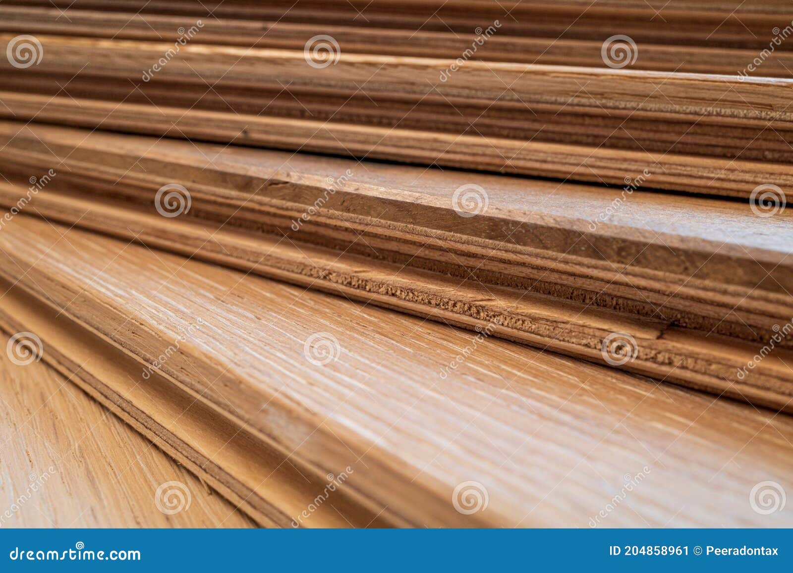 Engineered Hardwood or Laminate Flooring Samples. Stock Image - Image ...