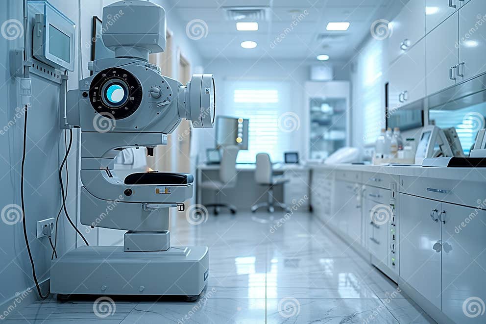 A Microscope is Sitting in the Middle of a Laboratory Stock ...