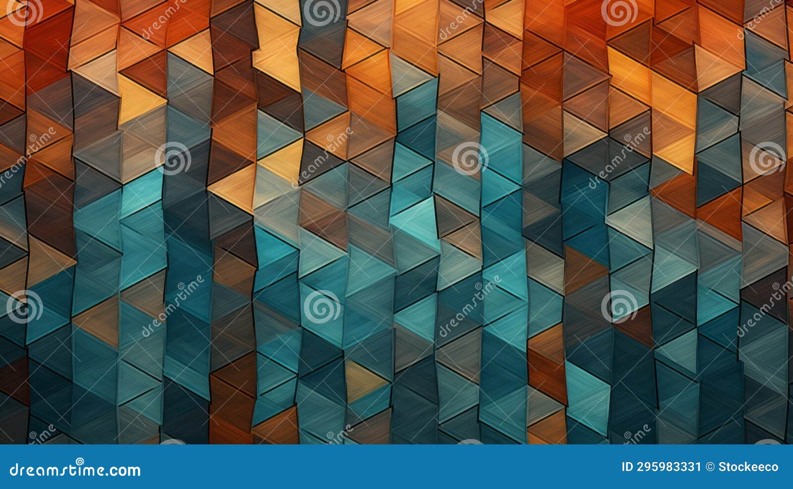 Engineered Texture Abstract Pattern with Geometric Shapes in Orange ...