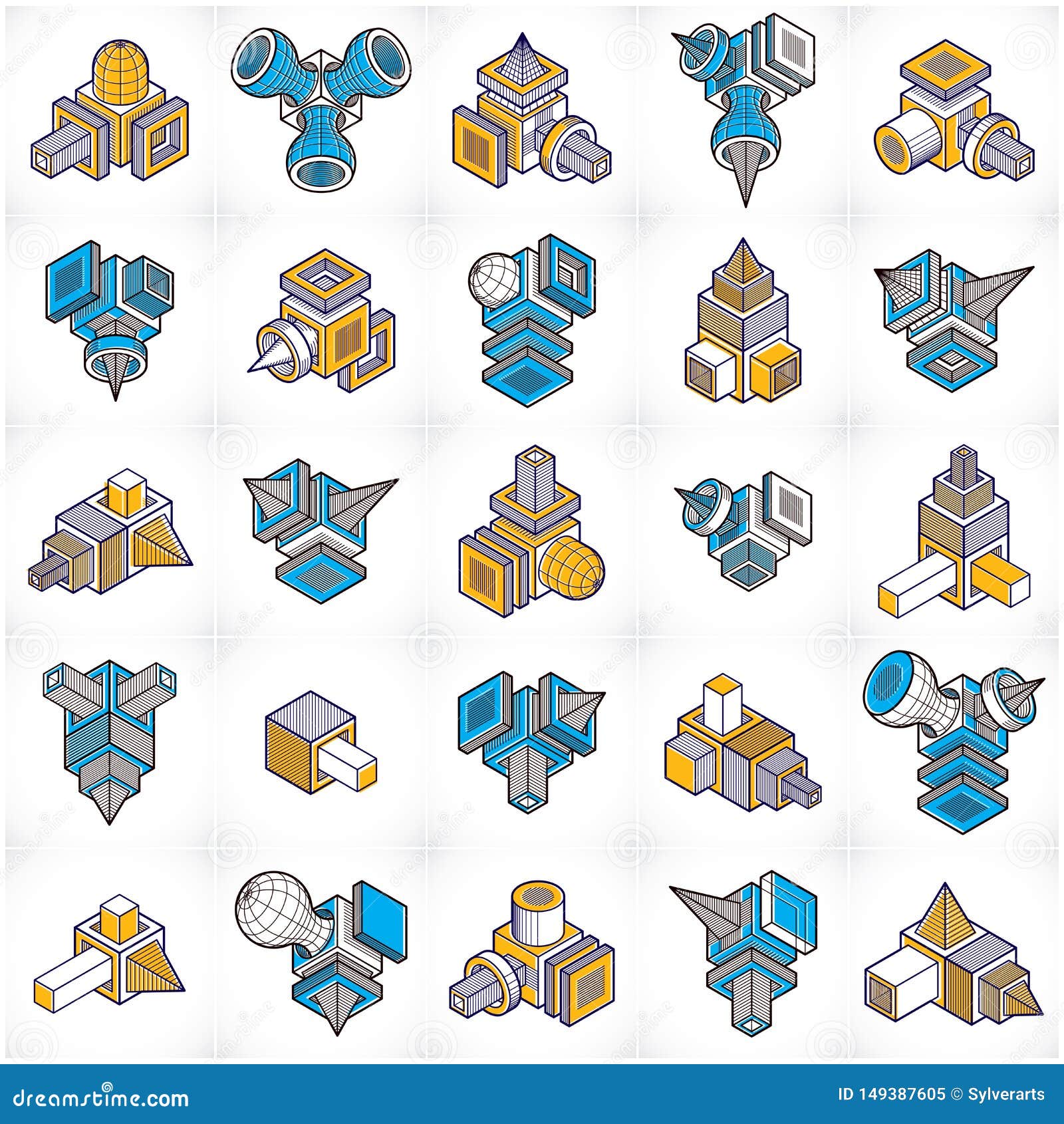 Engineering Abstract Shape. Stock Vector - Illustration of polygonal ...