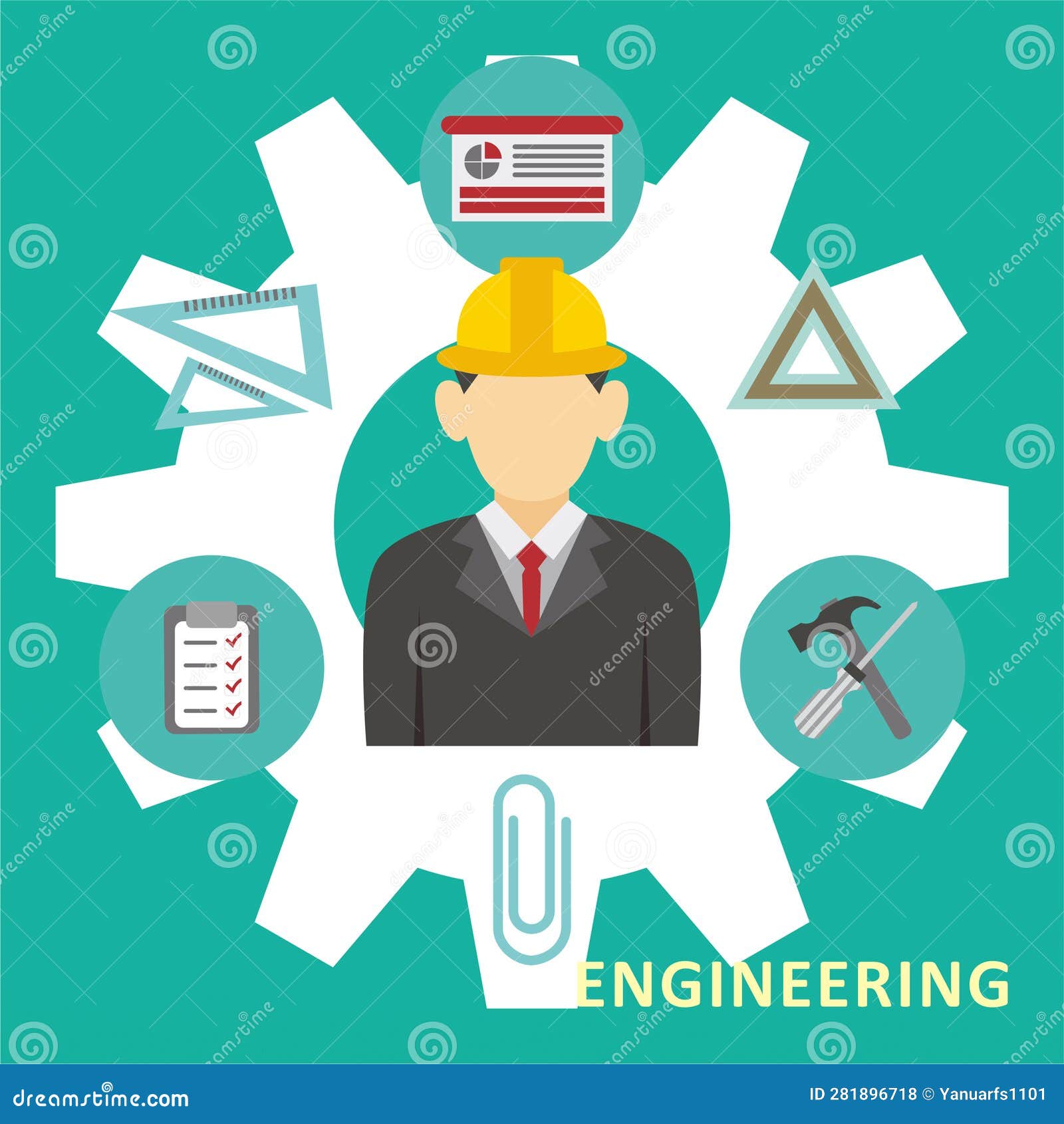 Engineering Activity Illustration Template Stock Vector - Illustration ...