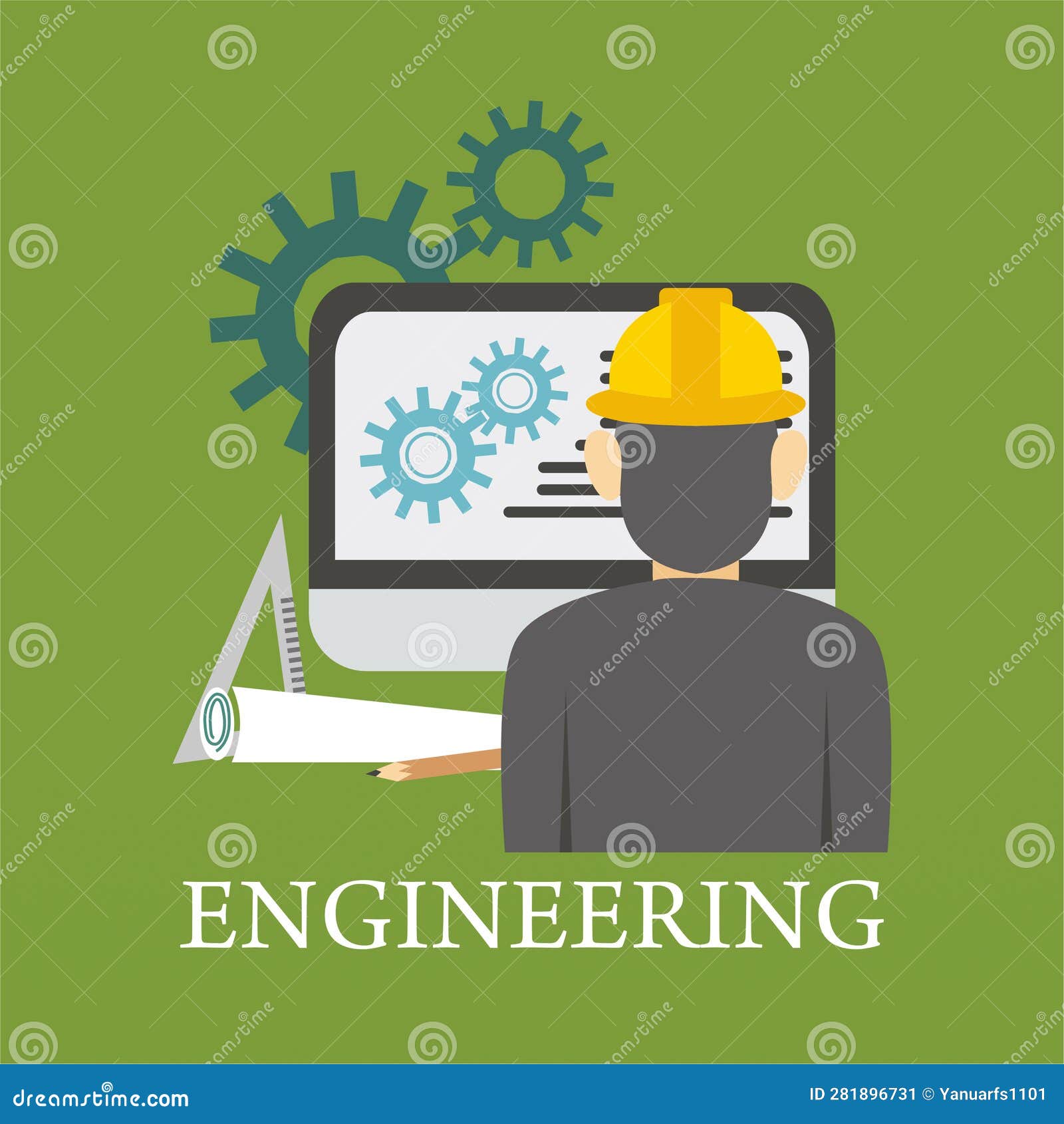 Engineering Activity Illustration Template Stock Vector - Illustration ...