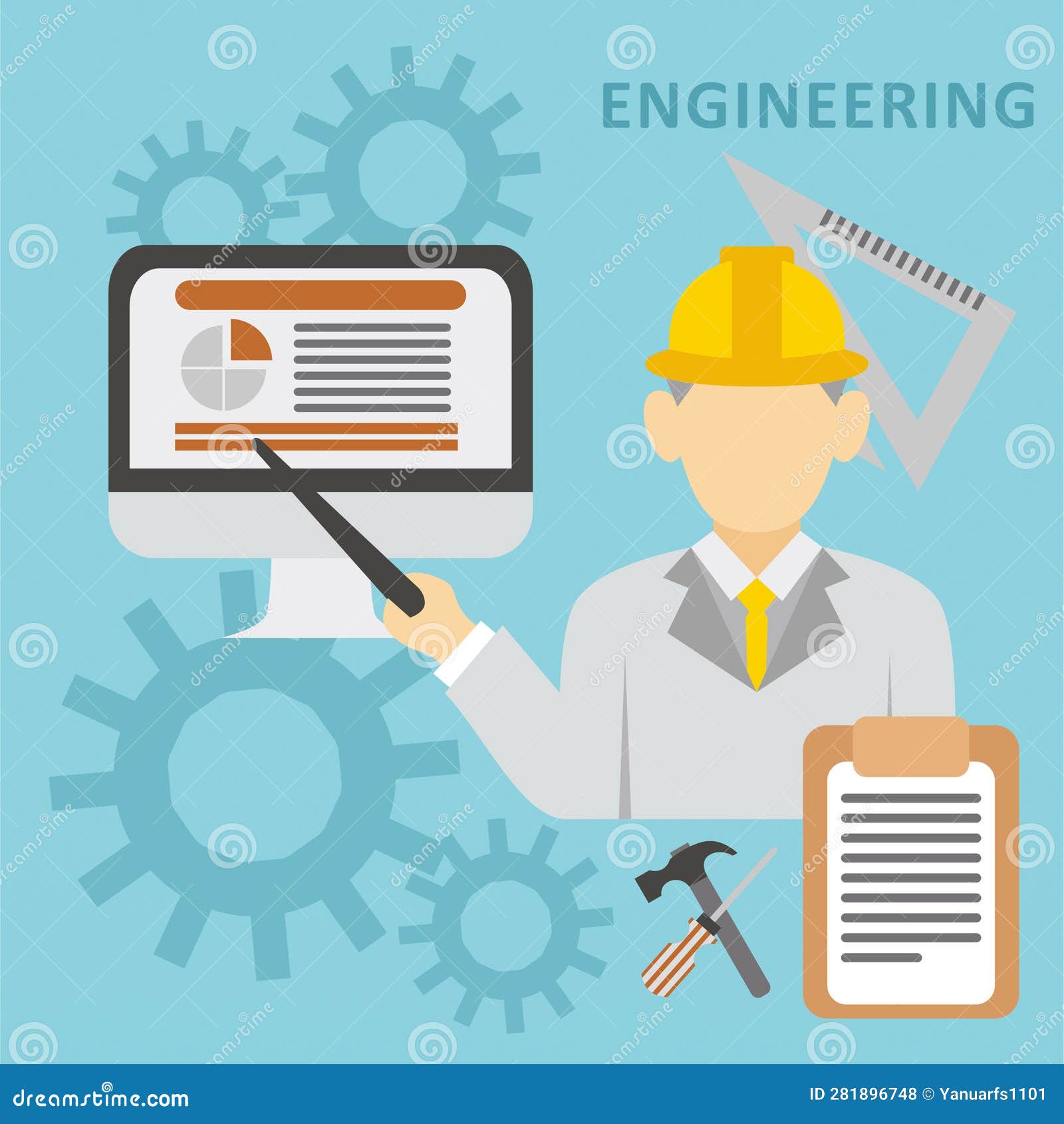 Engineering Activity Illustration Template Stock Vector - Illustration ...