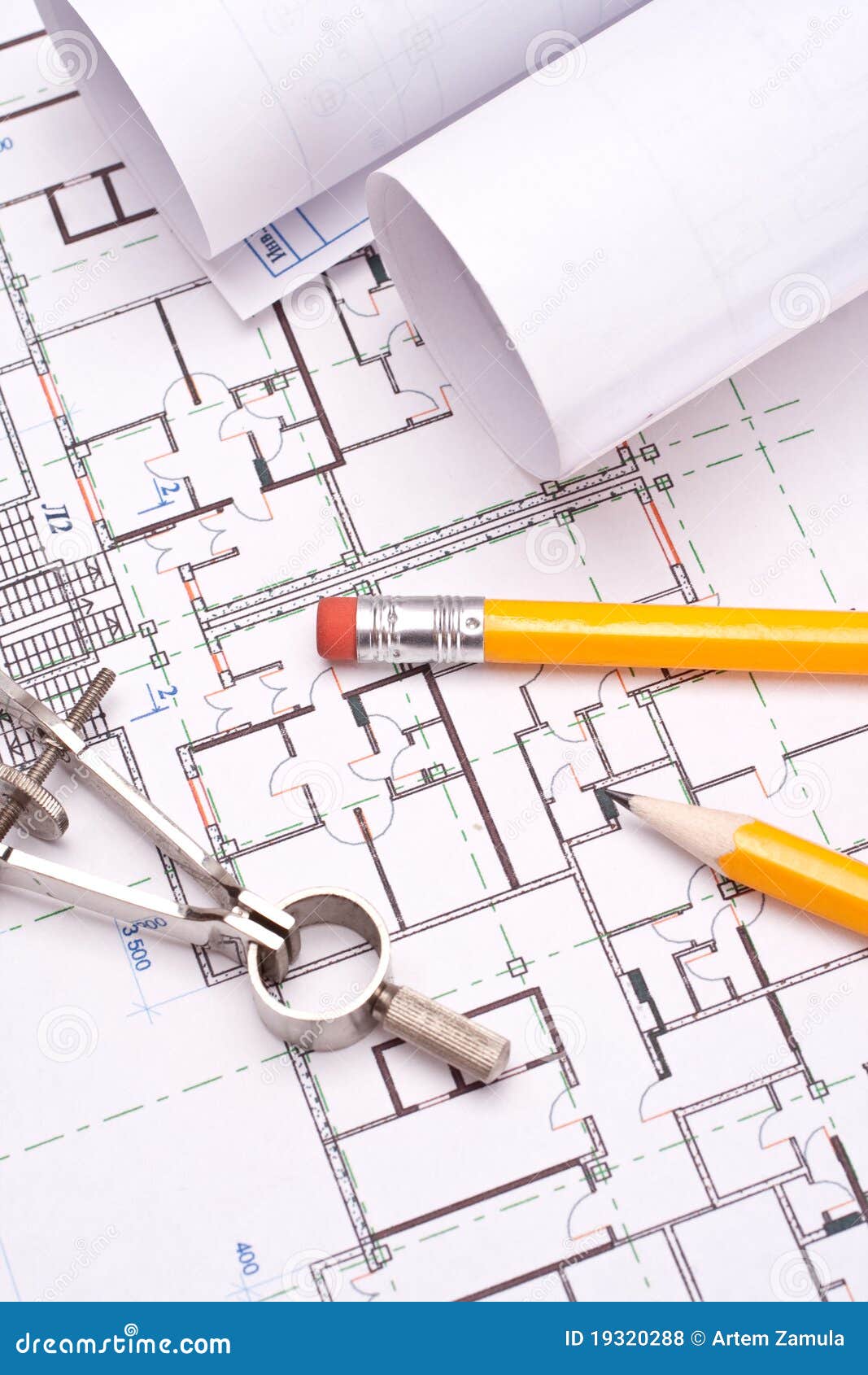 Engineering and Architecture Drawings Stock Photo - Image of home ...