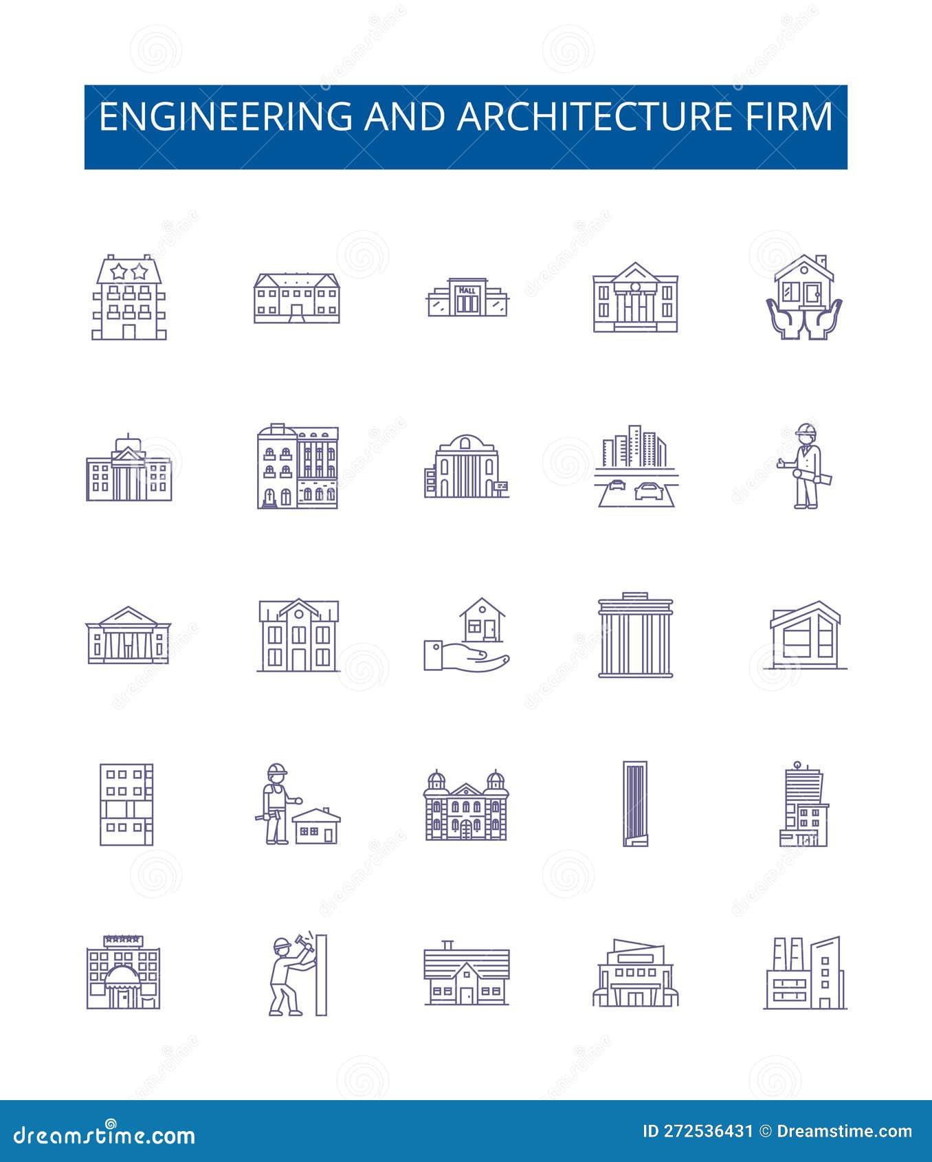 Engineering And Architecture Firm Line Icons Signs Set. Design ... Engineering And Architecture Firm Line Icons Signs Set. Design ...