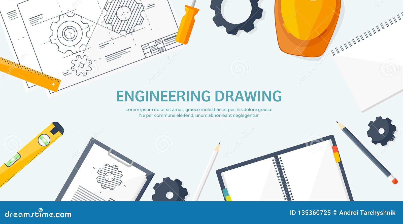 Engineering and Architecture Vector Illustration. Drawing and ...