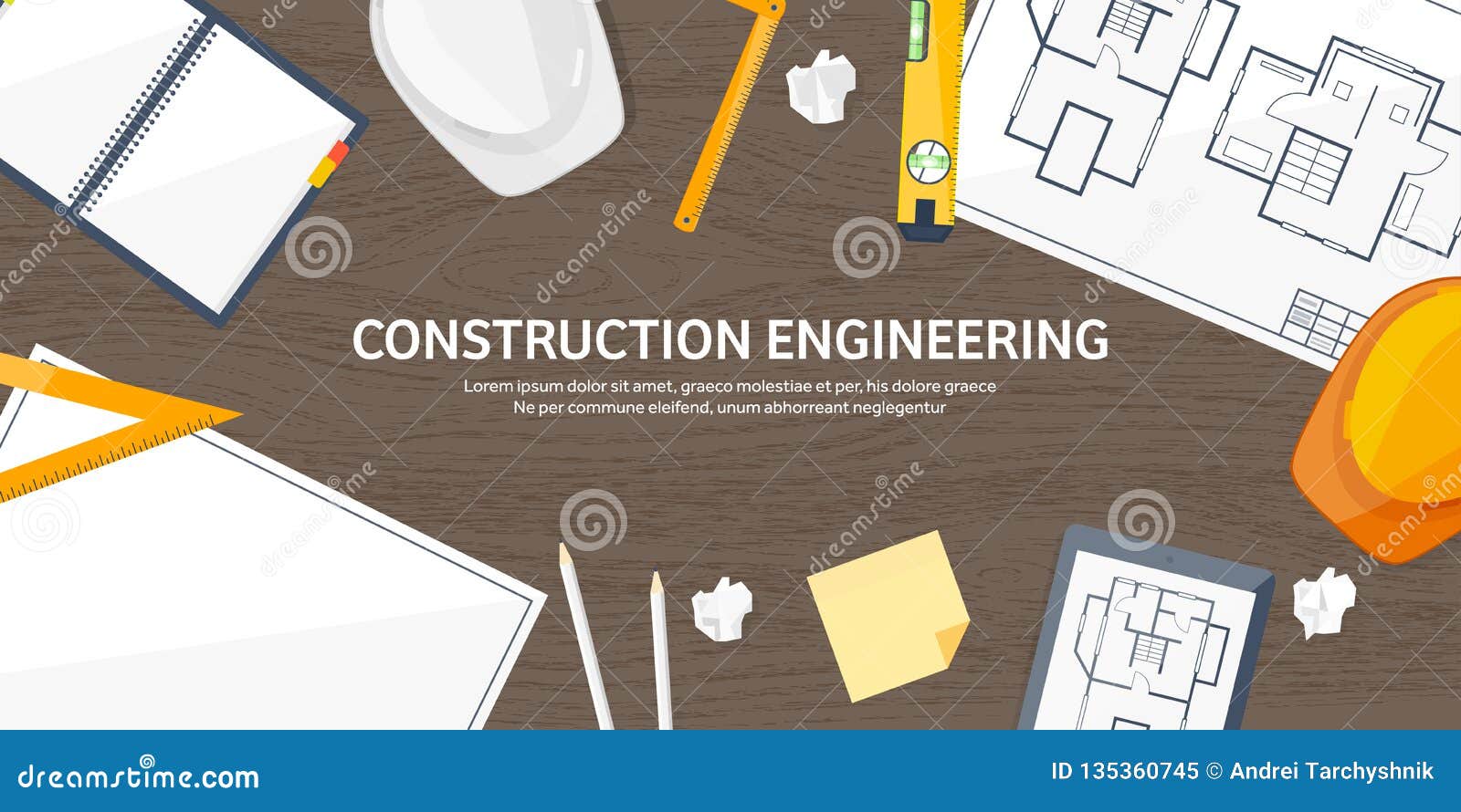 Engineering and Architecture Vector Illustration. Drawing and ...