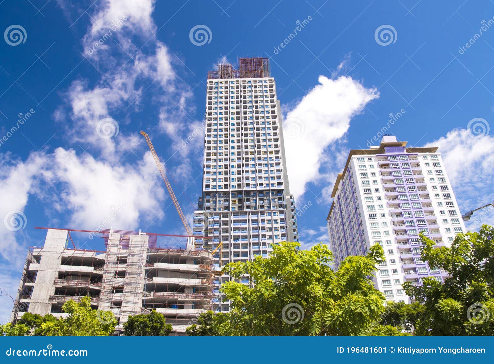 Engineering and Architecture with Working Table at Building ...