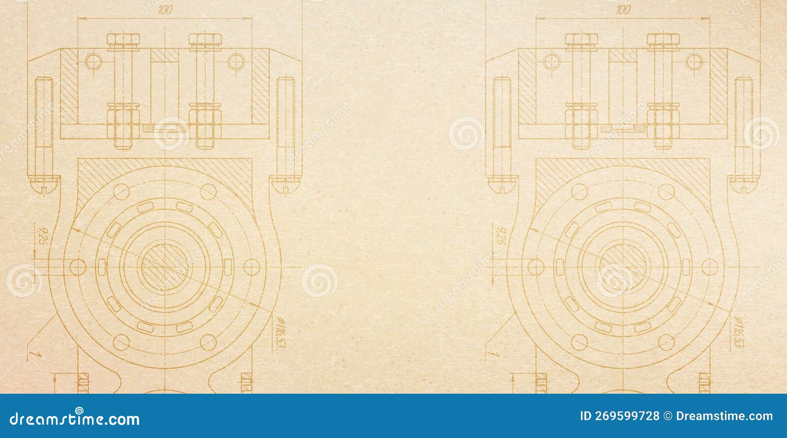 Engineering Background.Technical Drawing .Technology Banner.Vector ...