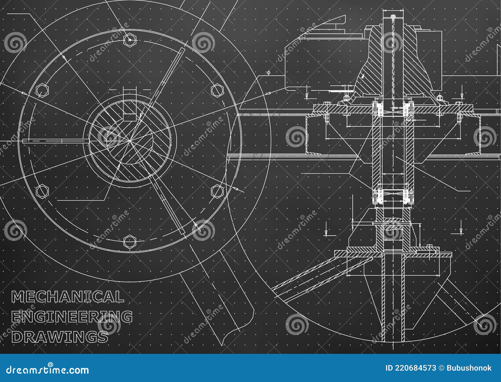 Engineering Backgrounds. Mechanical Engineering Drawings. Cover ...