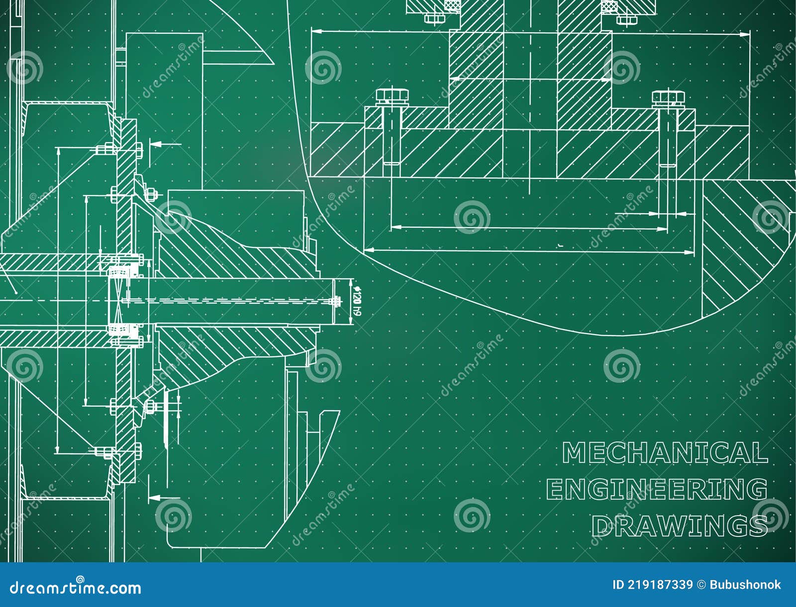 Engineering Backgrounds. Mechanical Engineering Drawing Vector ...