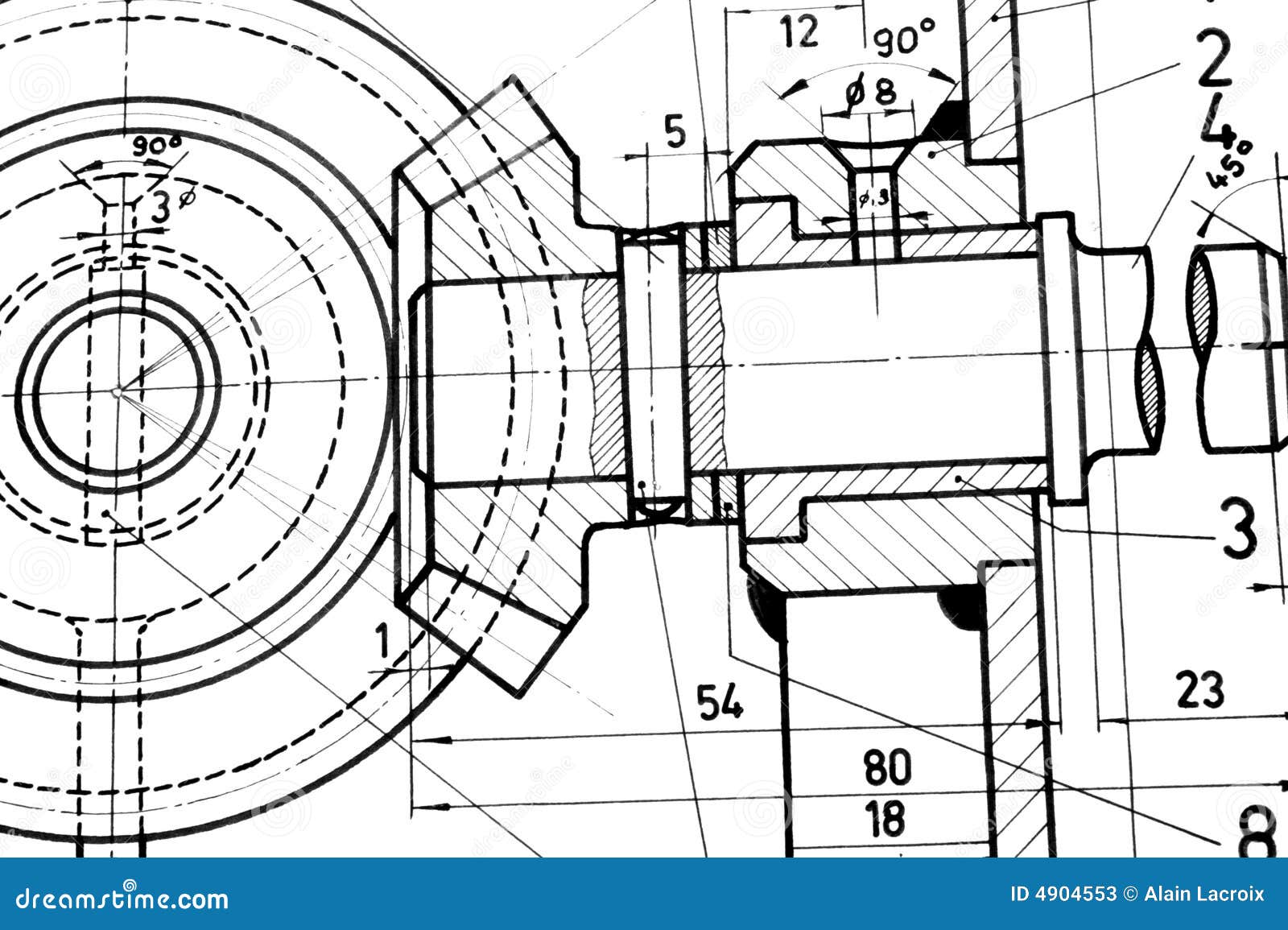 Engineering blueprint stock image. Image of build, dimension - 4904553