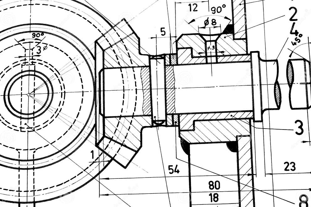 Engineering blueprint stock image. Image of build, dimension - 4904553