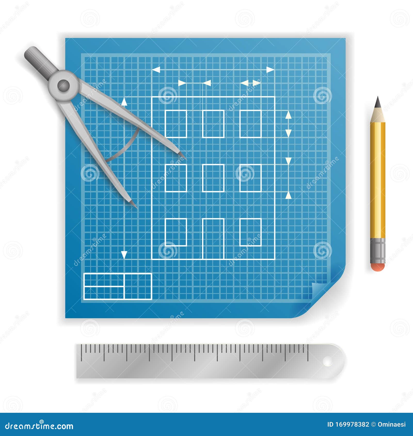 Ruler And Compass Icon. Elements Of Construction Tools Icon. Premium ...