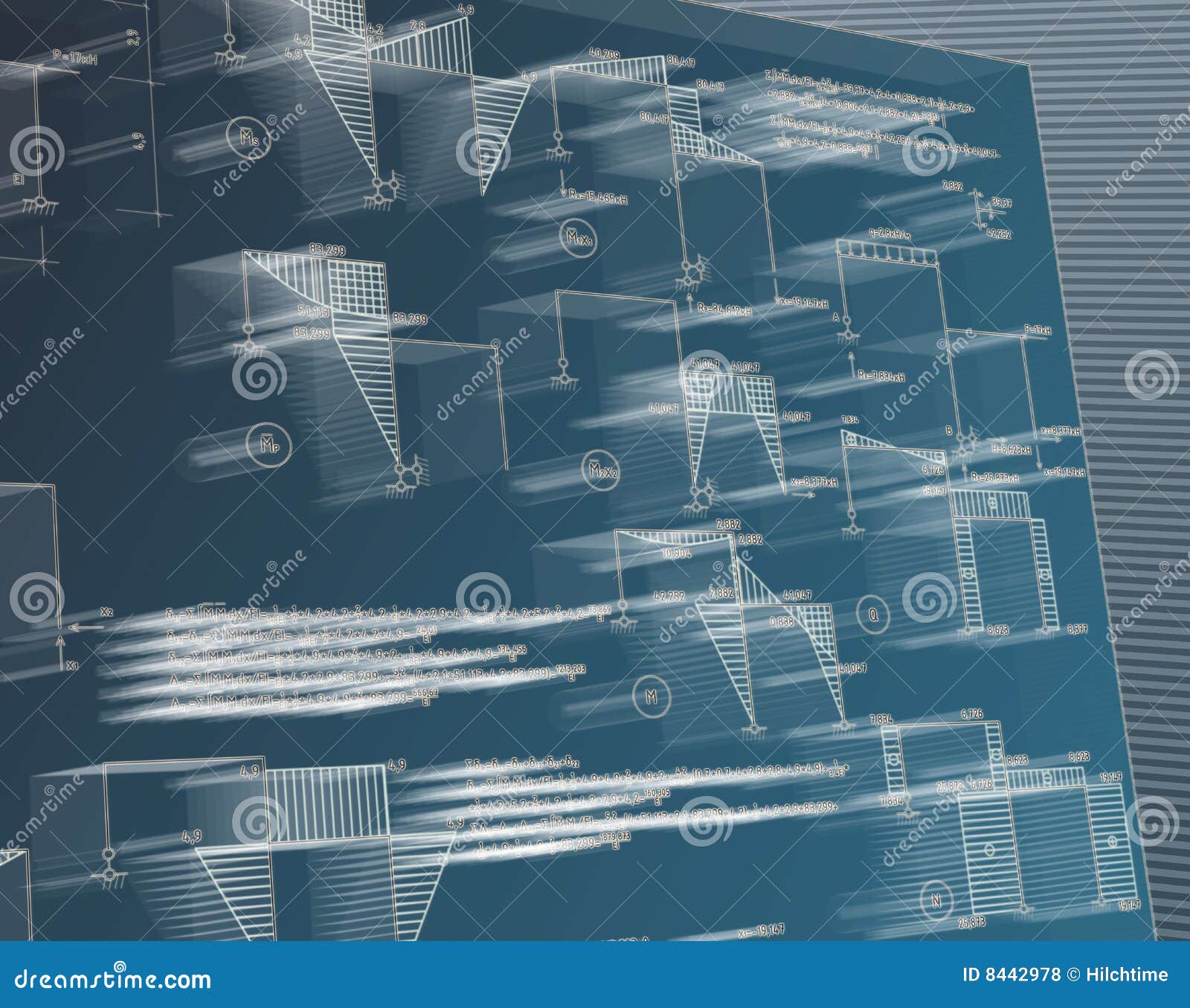 Engineering blueprints stock illustration. Illustration of engineer ...