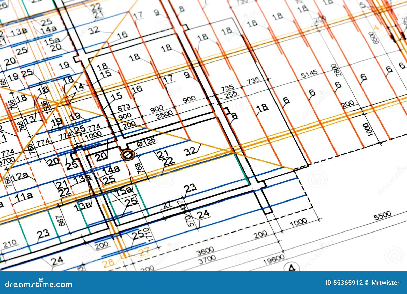 Engineering blueprints stock photo. Image of diagram - 55365912