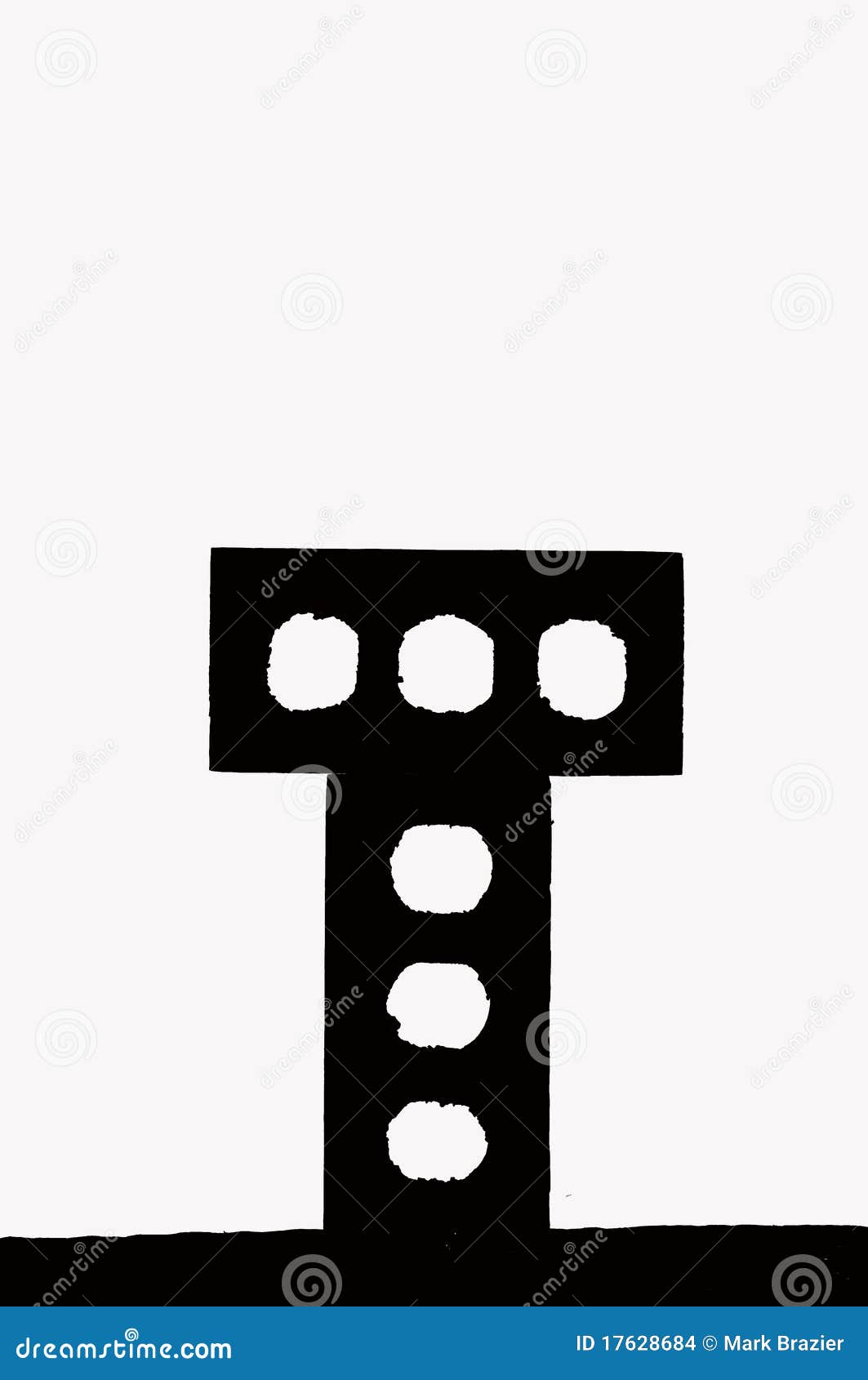 Engineering Bricks Form Letter T in Silhouette Stock Photo - Image of ...