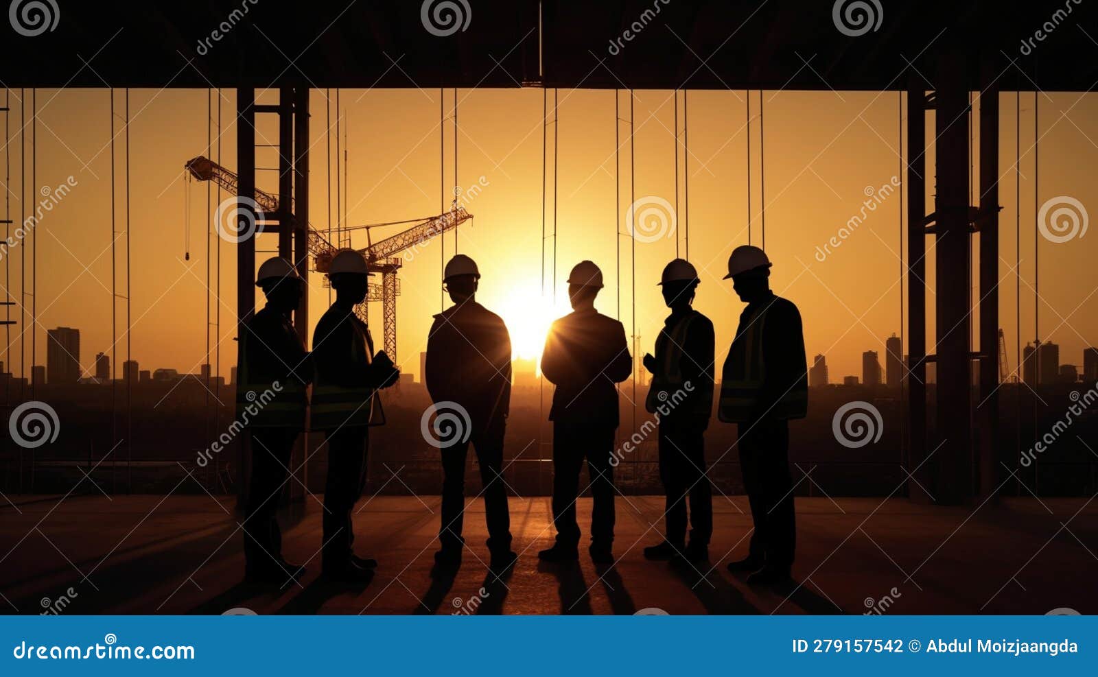 Engineering a Brighter Future, Silhouette of Team at Work Stock ...