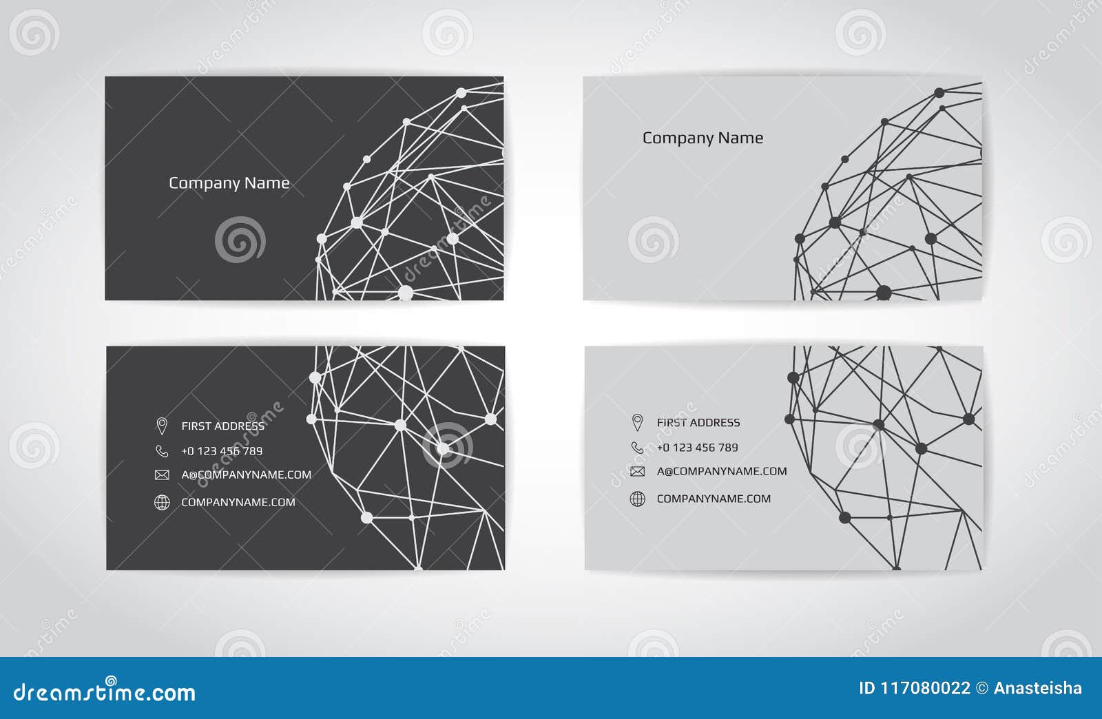 Engineering Business Card. Engineering Drawings. Vector Illustration ...